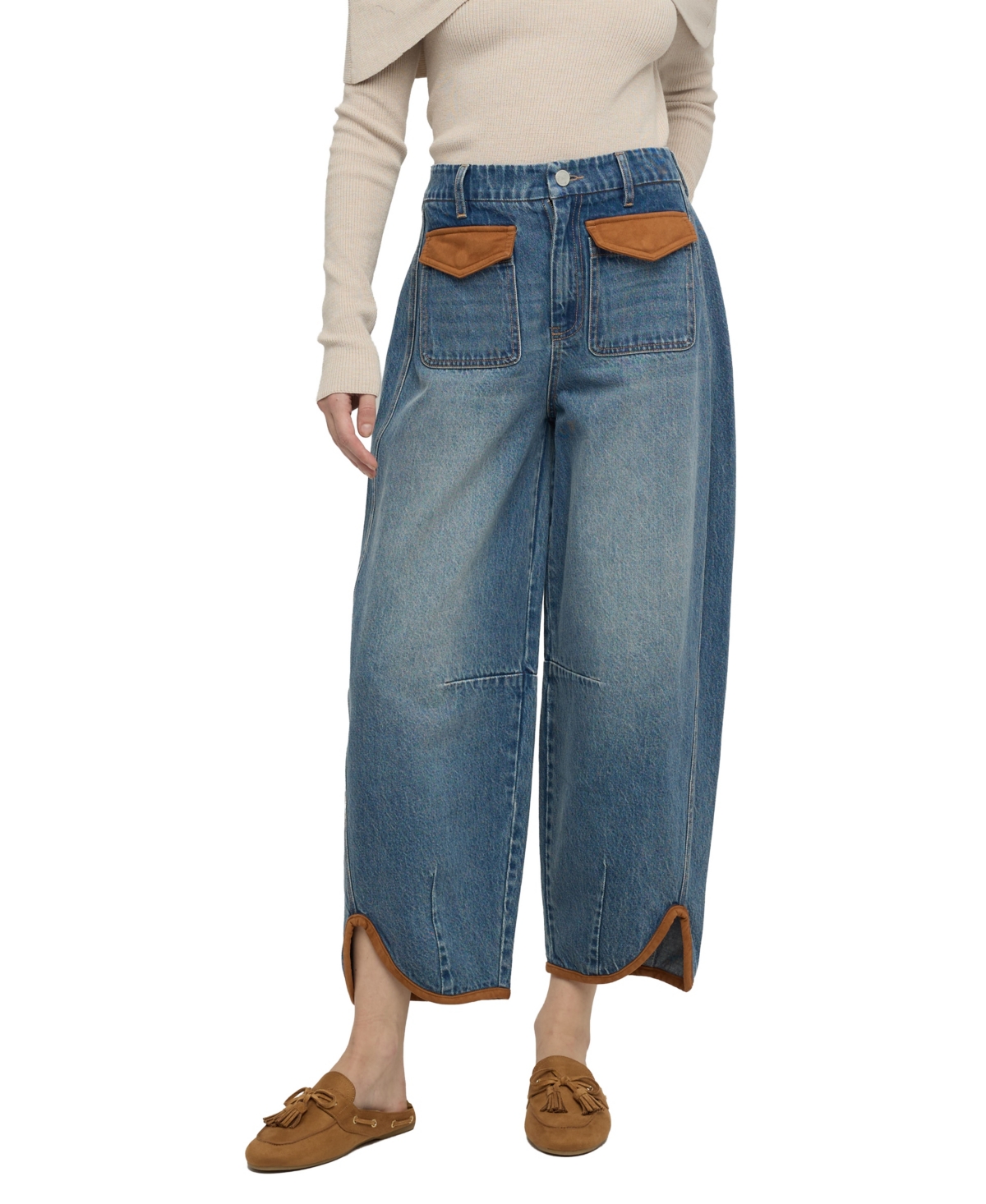 Click here for Blank Nyc Womens Going West High-Waisted Medium-Ri... prices