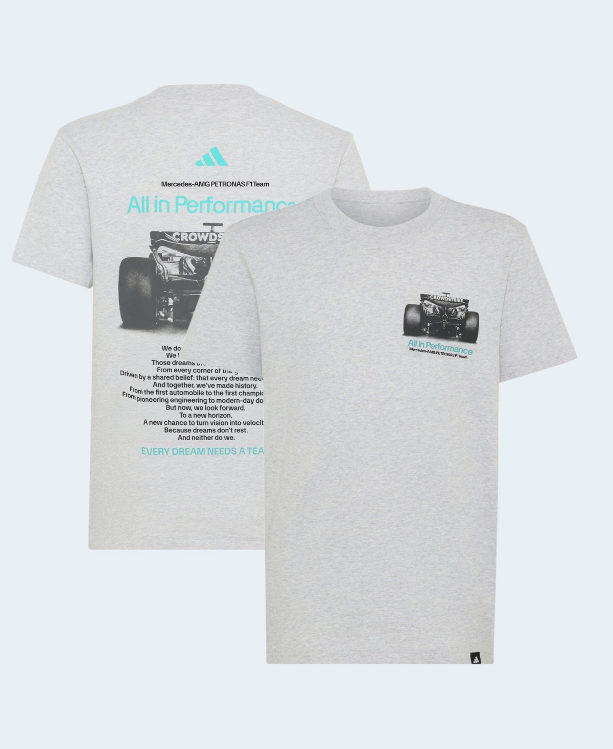 Click here for Adidas Big Boys and Girls Gray Mercedes-amg Petron... prices