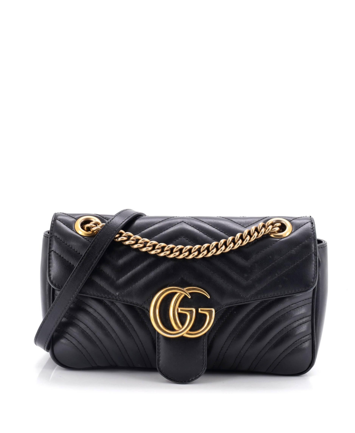 Click here for Pre-Owned Gucci Small Gg Marmont Flap Bag Matelass... prices