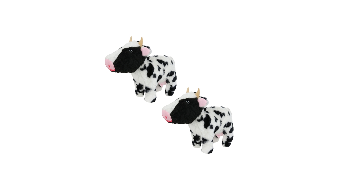 Click here for Mighty Farm Cow 2 Pack  Durable Plush Squeaky Dog... prices