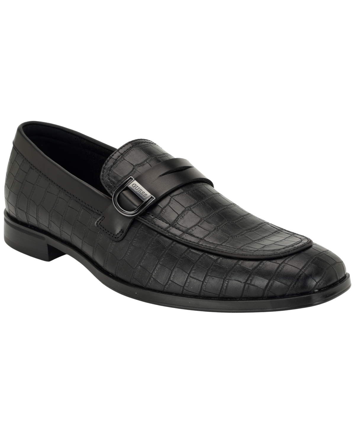 Click here for Guess Mens Hiljon Square-Toe Loafers - Black 003 prices