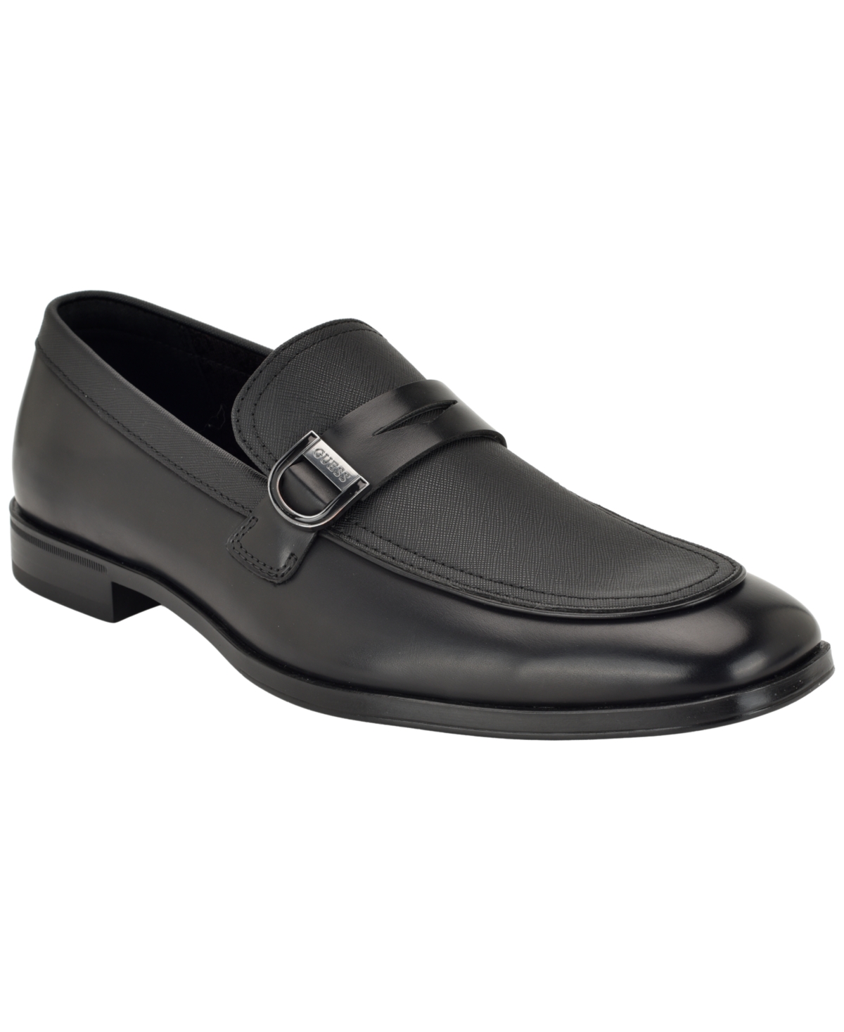Click here for Guess Mens Hiljon Square-Toe Loafers - Black 002 prices