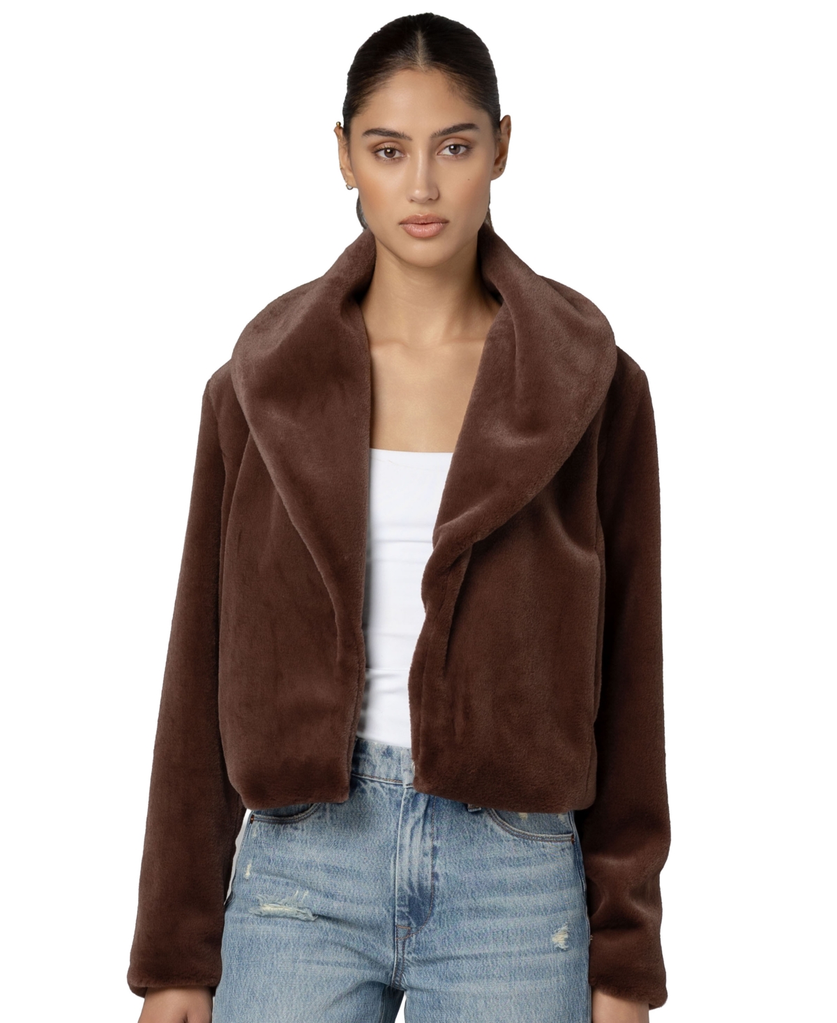 Click here for Blank Nyc Womens Be My Guest Faux-Fur Shawl-Collar... prices