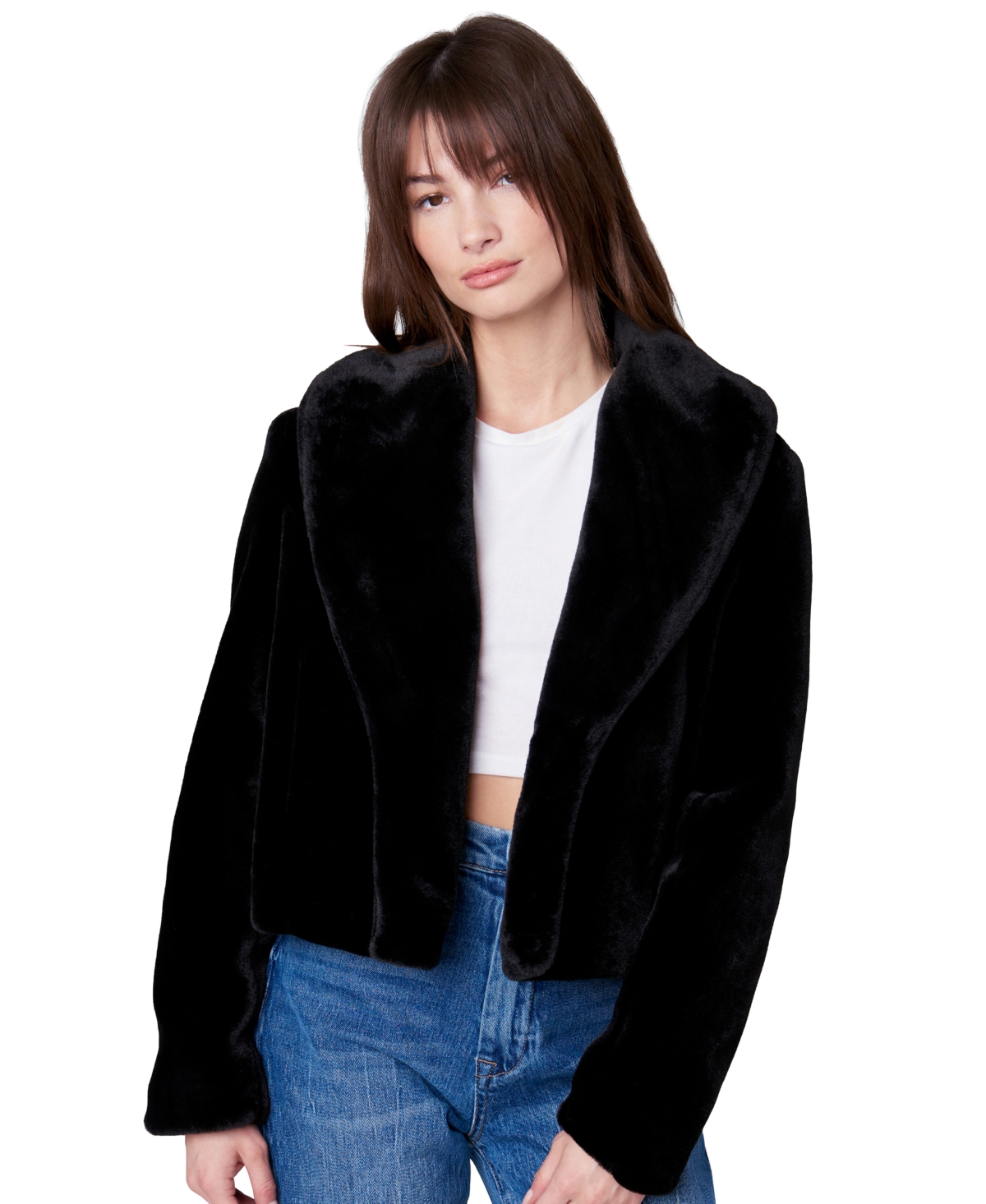 Click here for Blank Nyc Womens Be My Guest Faux-Fur Shawl-Collar... prices