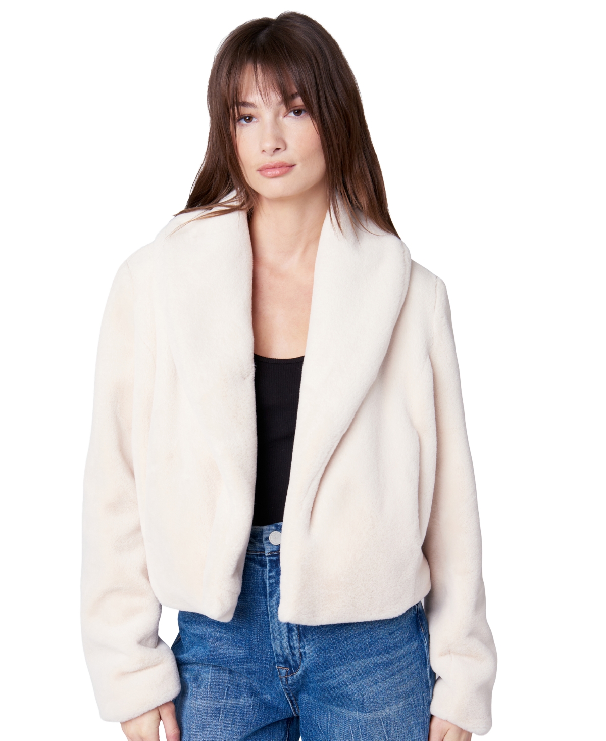 Click here for Blank Nyc Womens Be My Guest Faux-Fur Shawl-Collar... prices