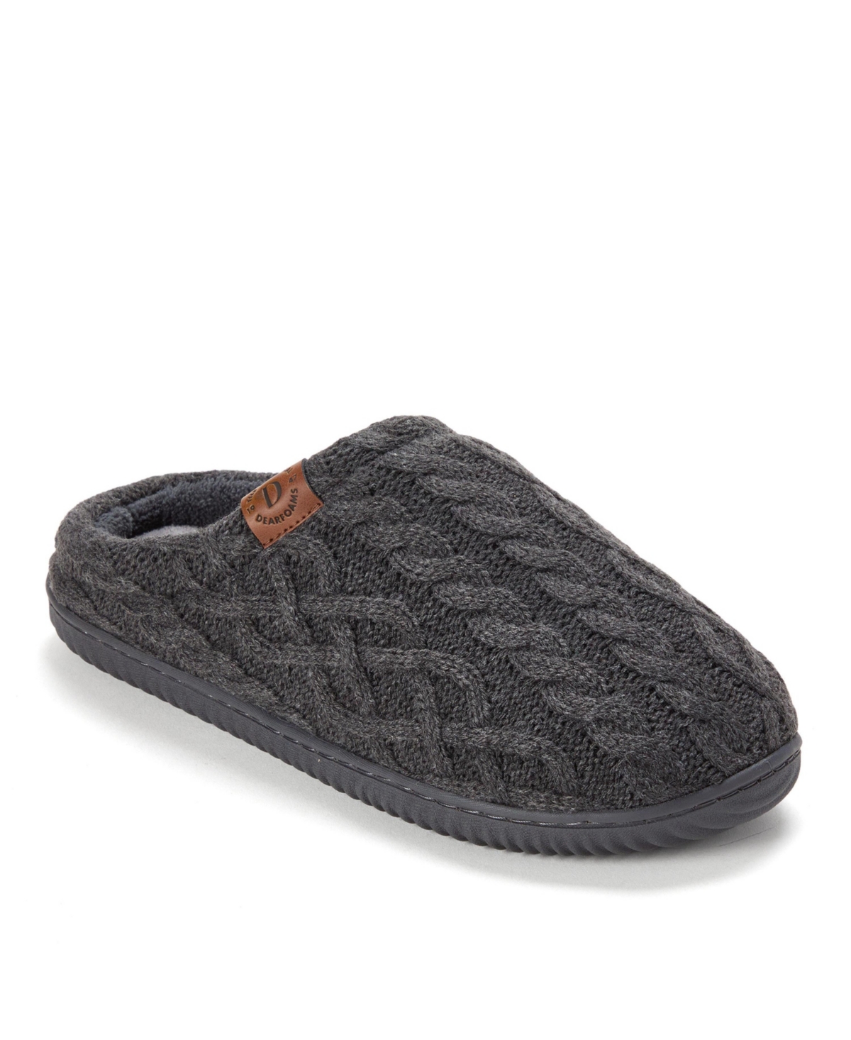 Click here for Dearfoams Mens Case Casual Clog Slippers - Dark he... prices