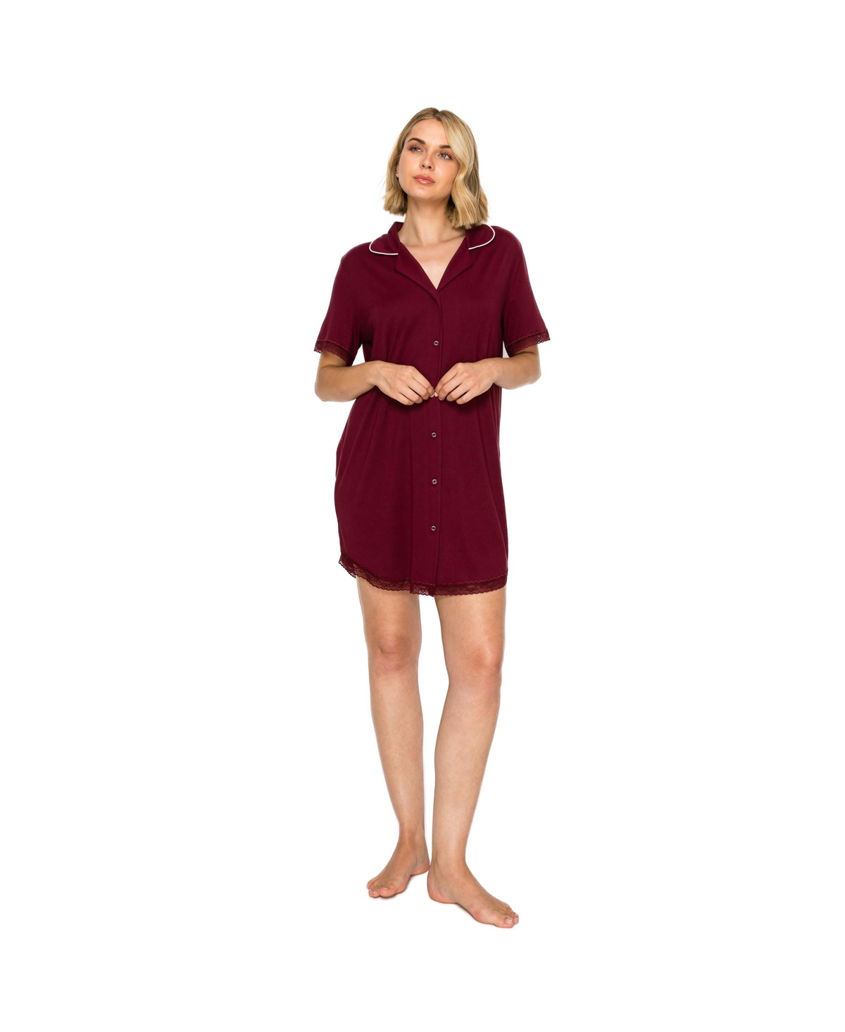 Click here for Studio Badgley Mischka Womens Yummy Jersey Notched... prices