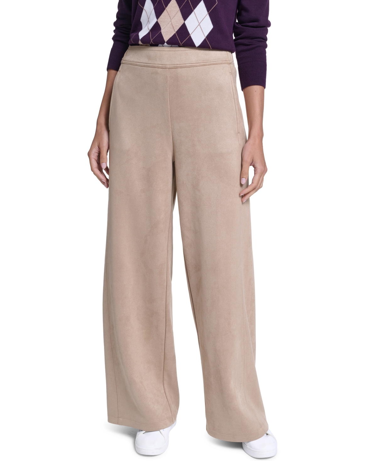 Click here for Nautica Womens Faux-Suede Straight-Leg Pants - Fre... prices