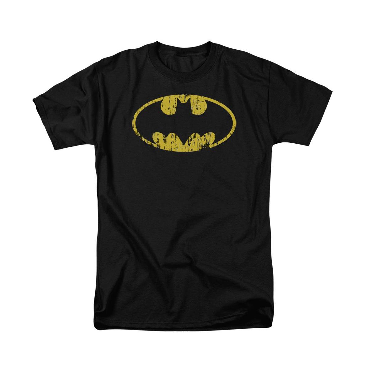 Click here for Batman Mens Classic Logo Distressed T-Shirt - Blac... prices