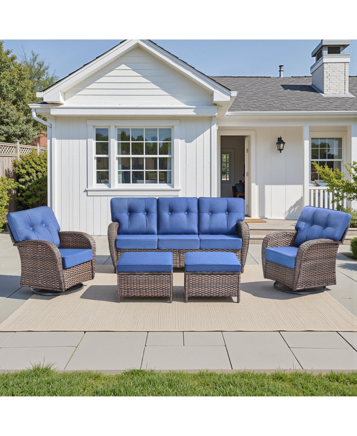 Click here for Pocassy 5Piece Patio Furniture Set  Outdoor Wicker... prices
