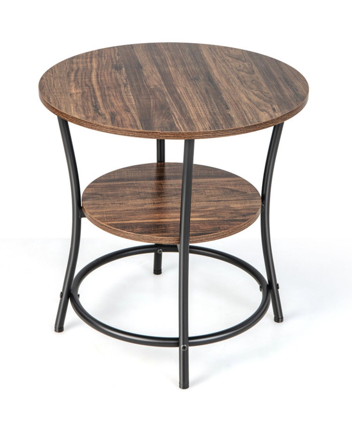 Click here for Gouun 2-Tier Round End Table 21.5 Inch with Open S... prices