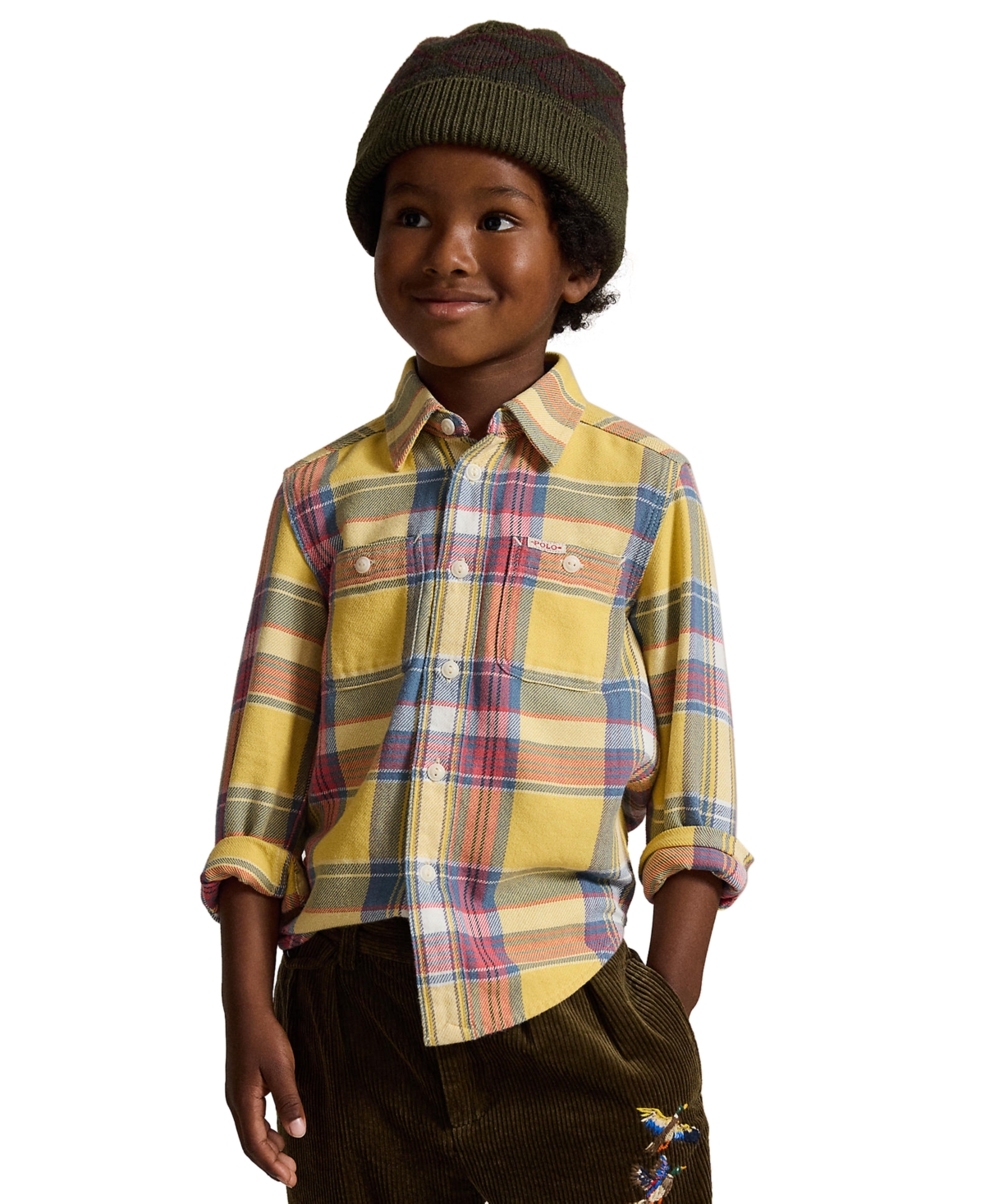Click here for Polo Ralph Lauren Boys 2T-7 Plaid Cotton Flannel W... prices