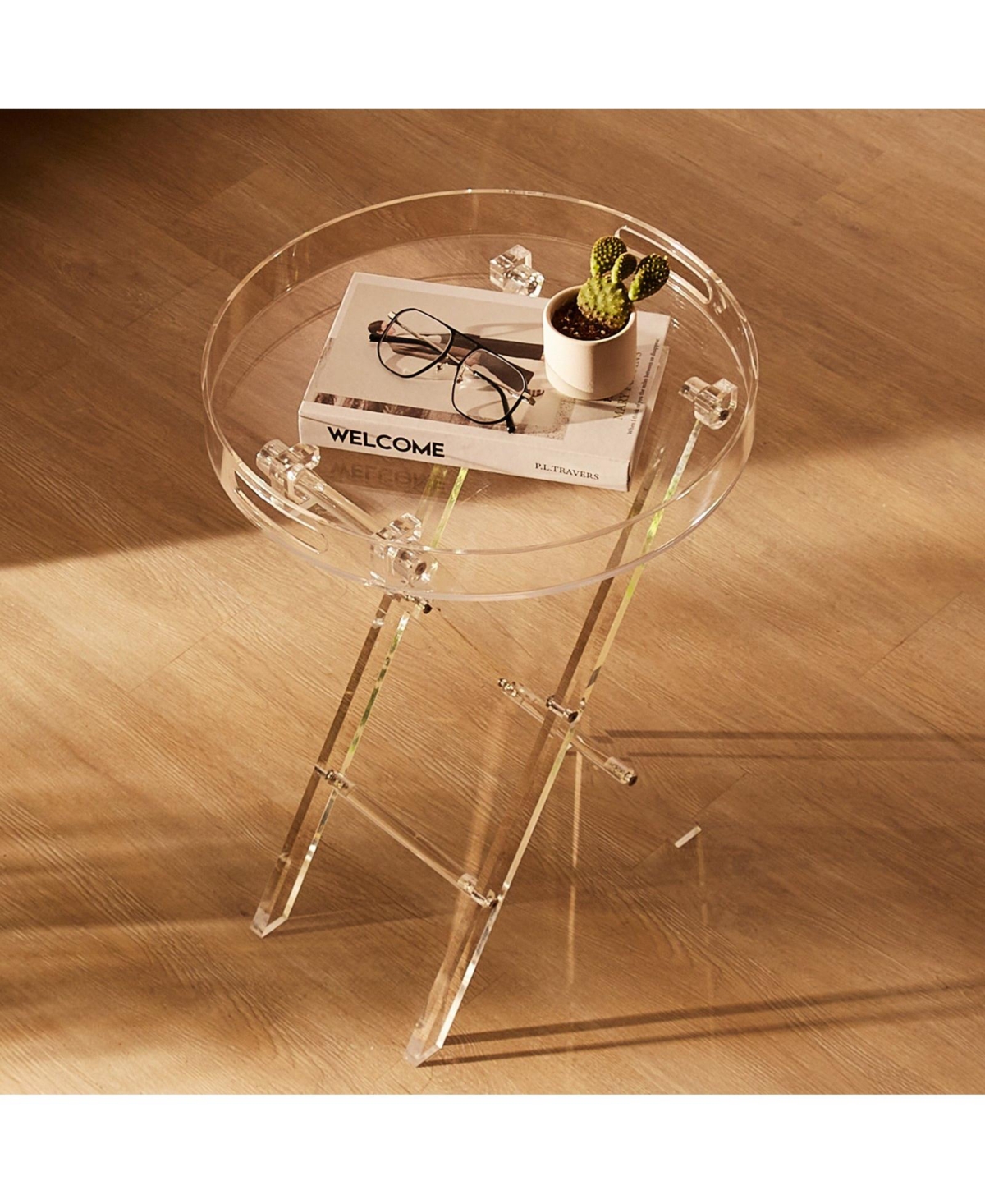 Click here for Slickblue Acrylic Folding End Table with Clear Sid... prices