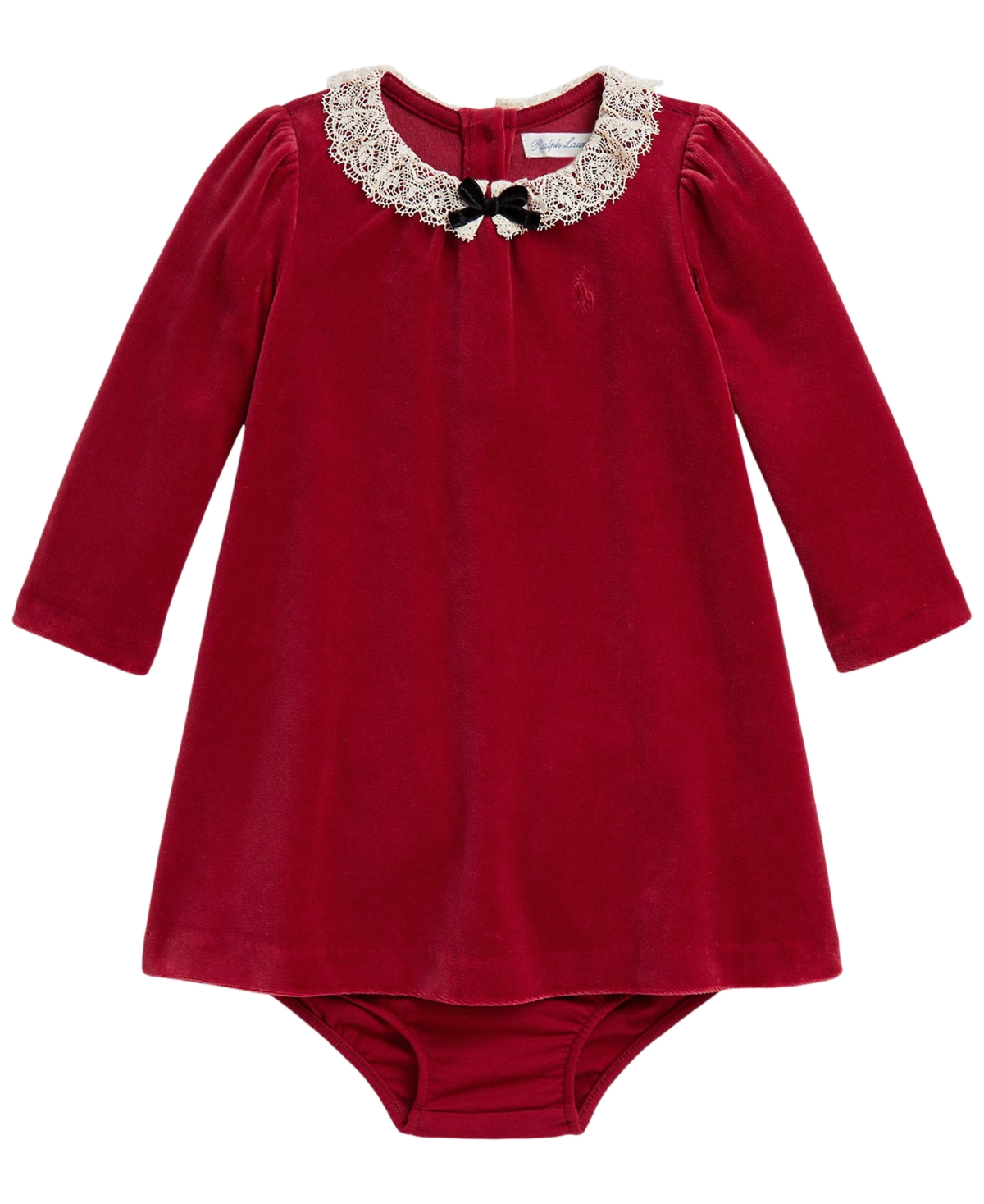 Click here for Ralph Lauren Baby Girls Velour Dress with Bloomer... prices
