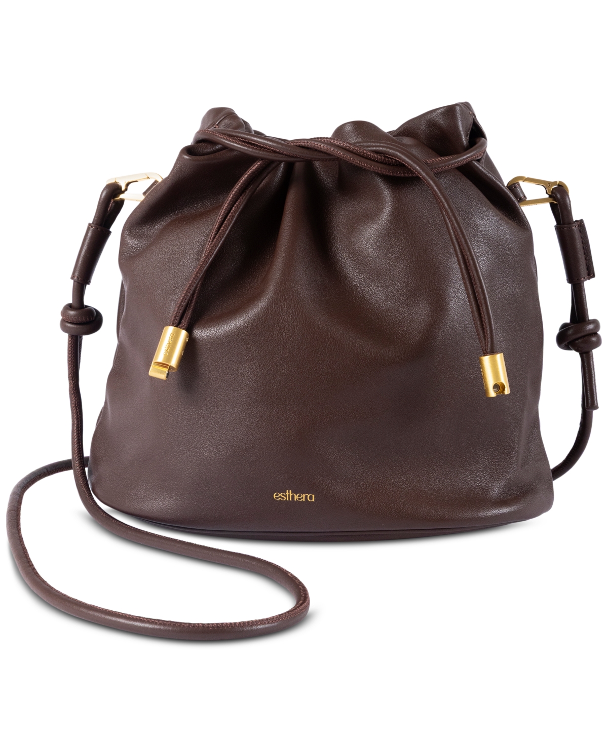 Click here for Esthera Leather Convertible Crossbody Pouch Bag -... prices