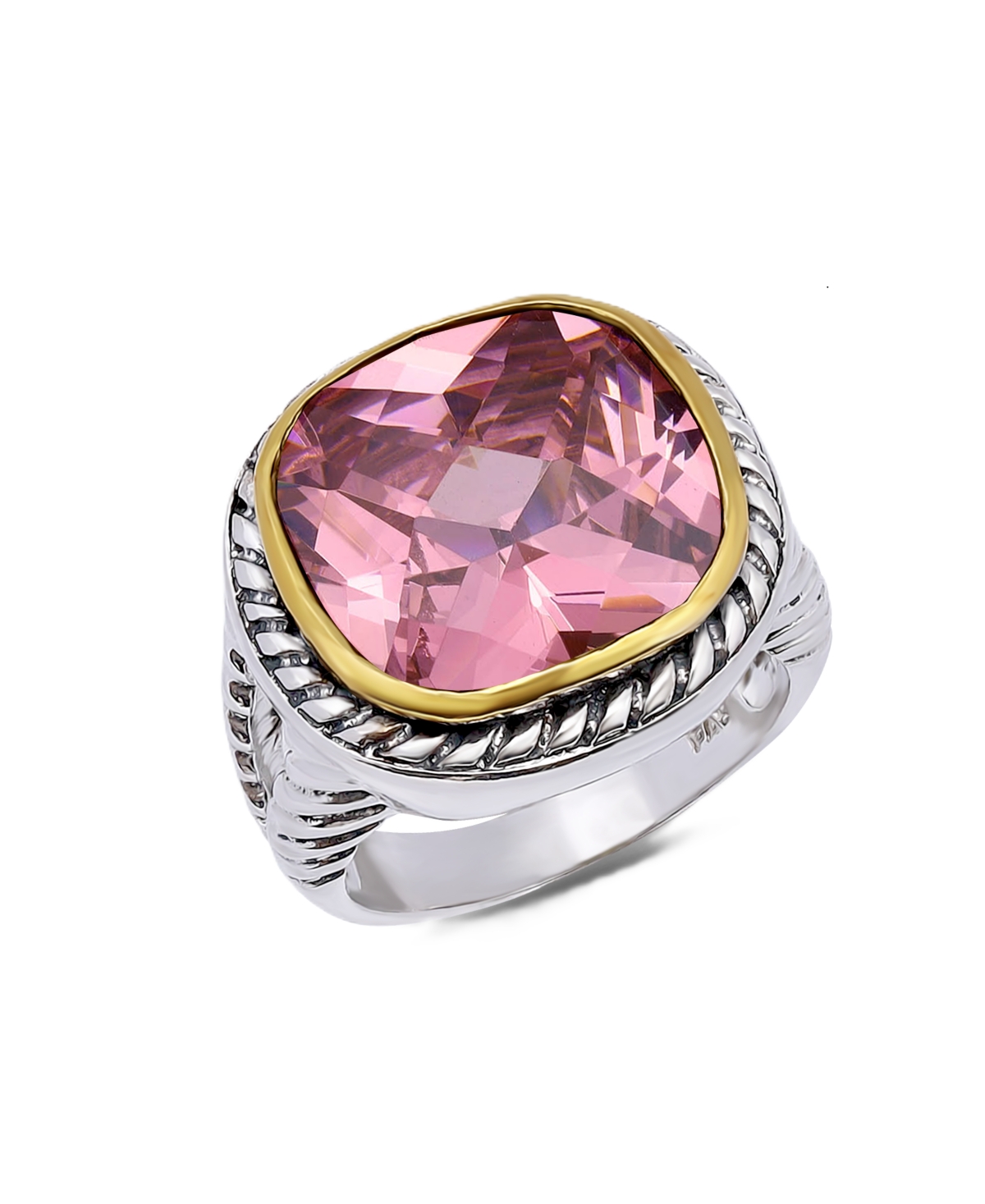 Click here for Macys Cushion Cut Bezel Pink Cubic Zirconia Oxidiz... prices