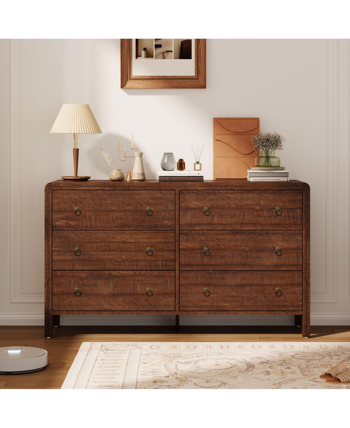 Click here for 6-Drawer Dresser for Bedroom - 47 Wide Wood Chest... prices