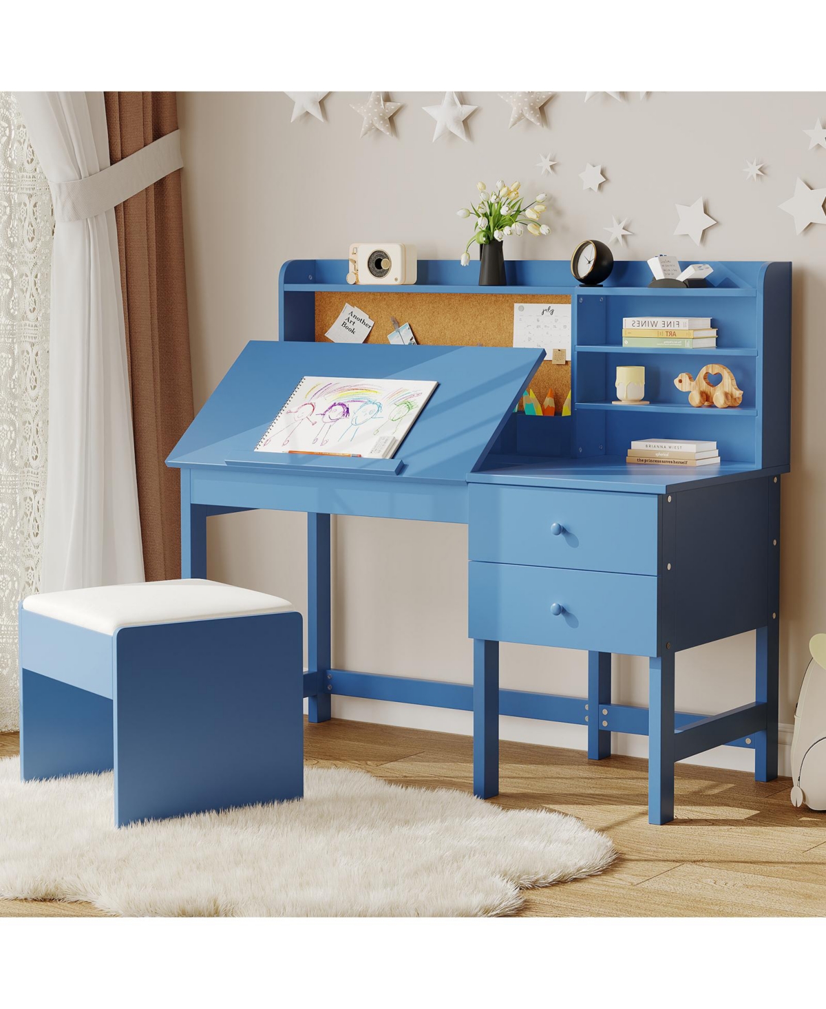 Click here for homfan Adjustable Kids Desk and Chair Set  Wooden... prices
