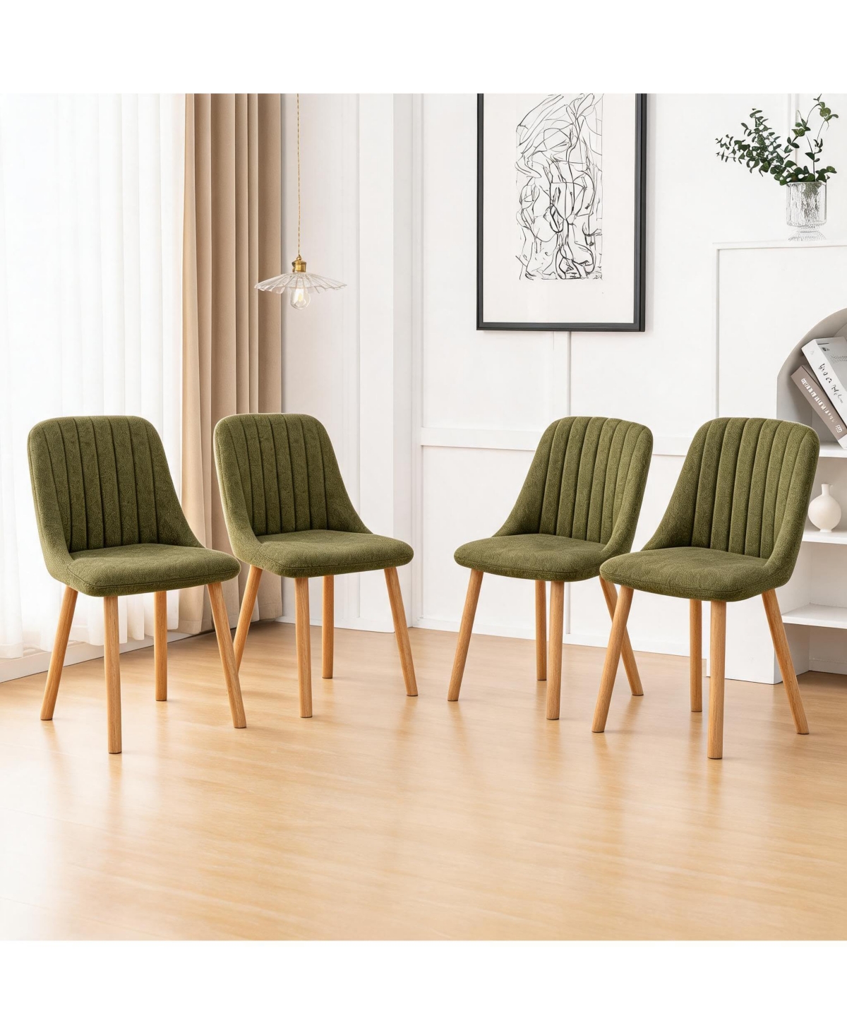 Click here for Upholstered Dining Chairs Set of 4  Modern Tufted... prices