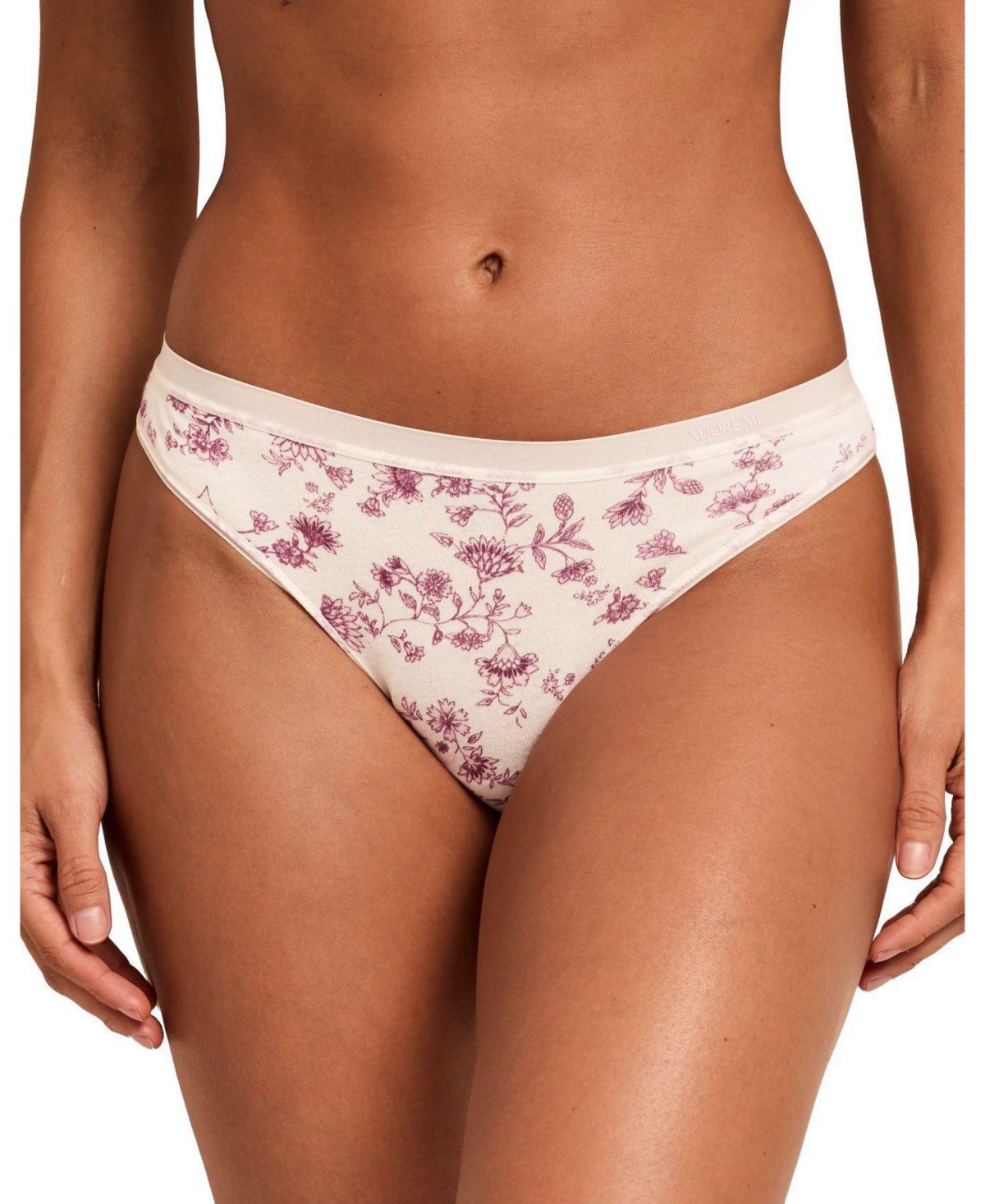 Click here for Adore Me Womens Ezra Thong Panty - Floral pink prices