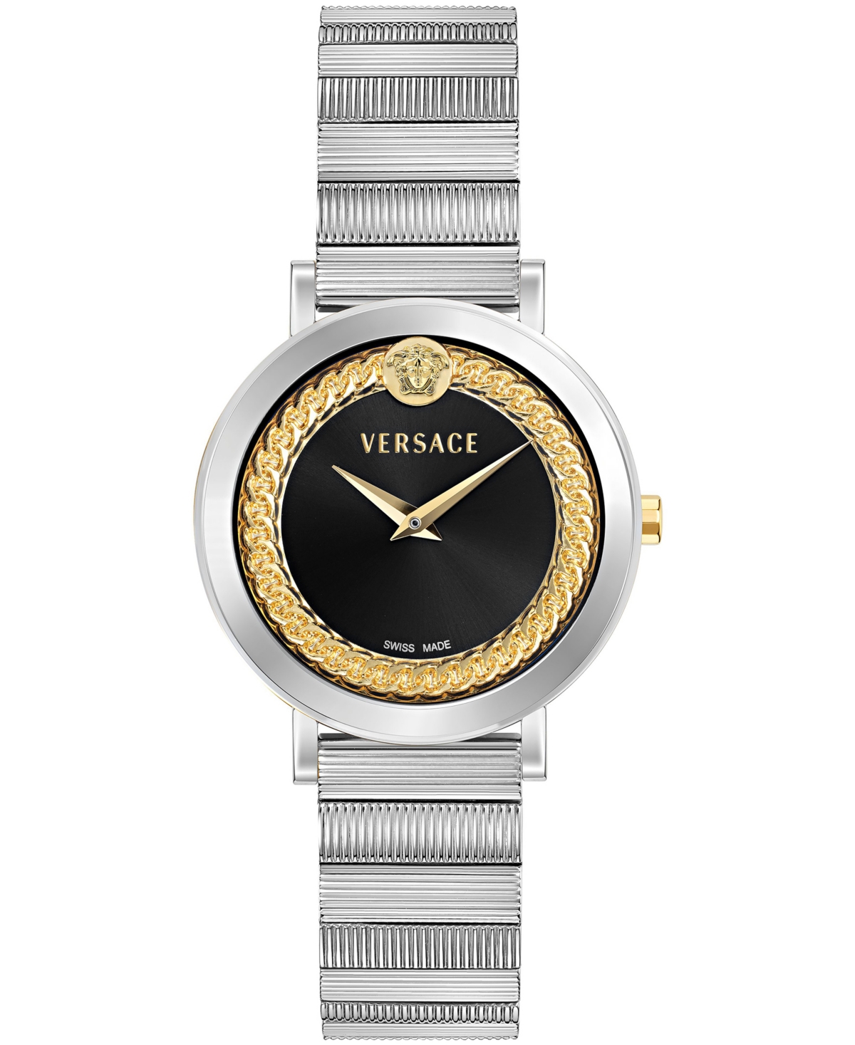 Click here for Versace Womens V-Libra Silver Stainless Steel Brac... prices
