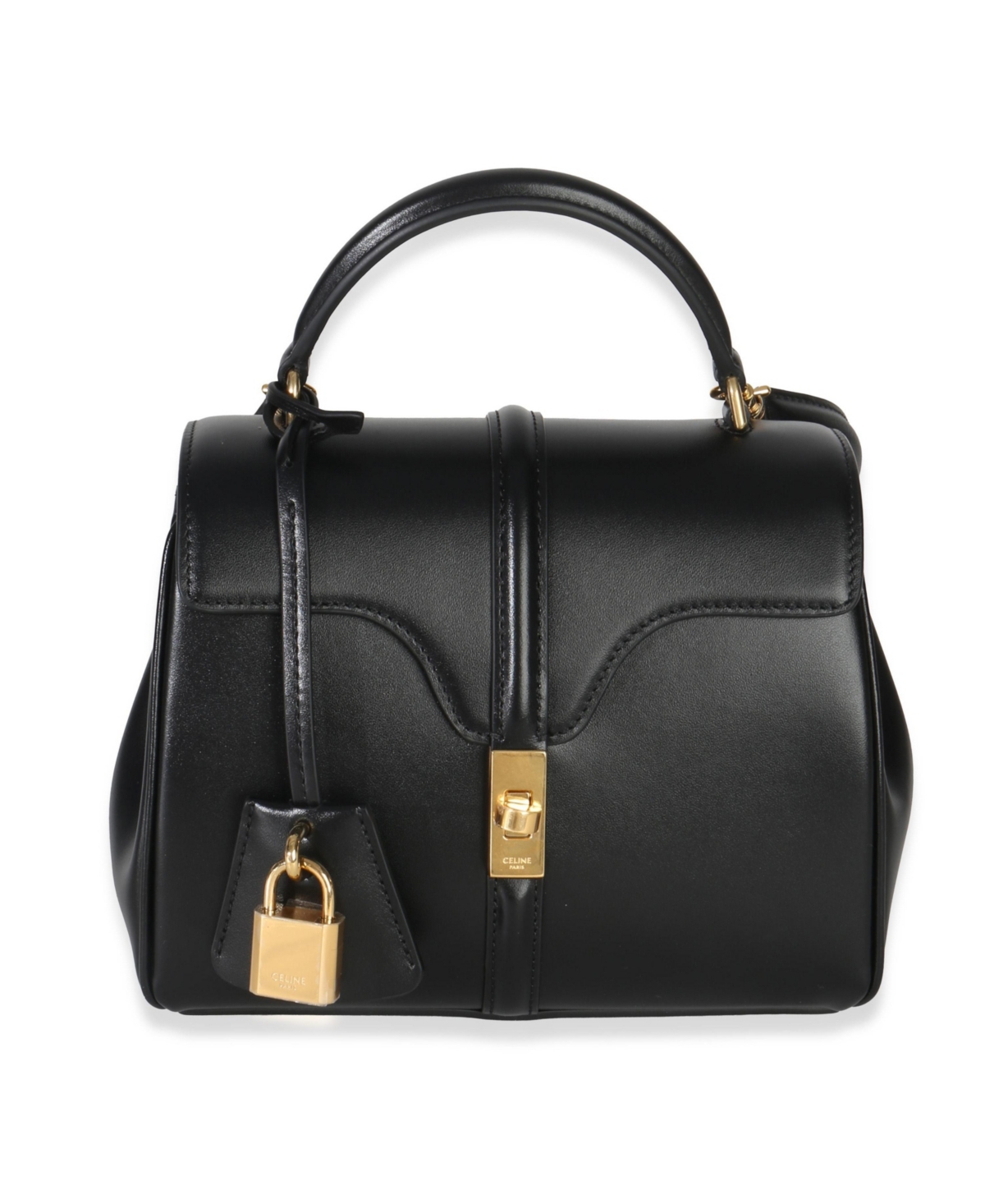 Click here for Pre-Owned Celine Black Satinated Calfskin Mini 16... prices