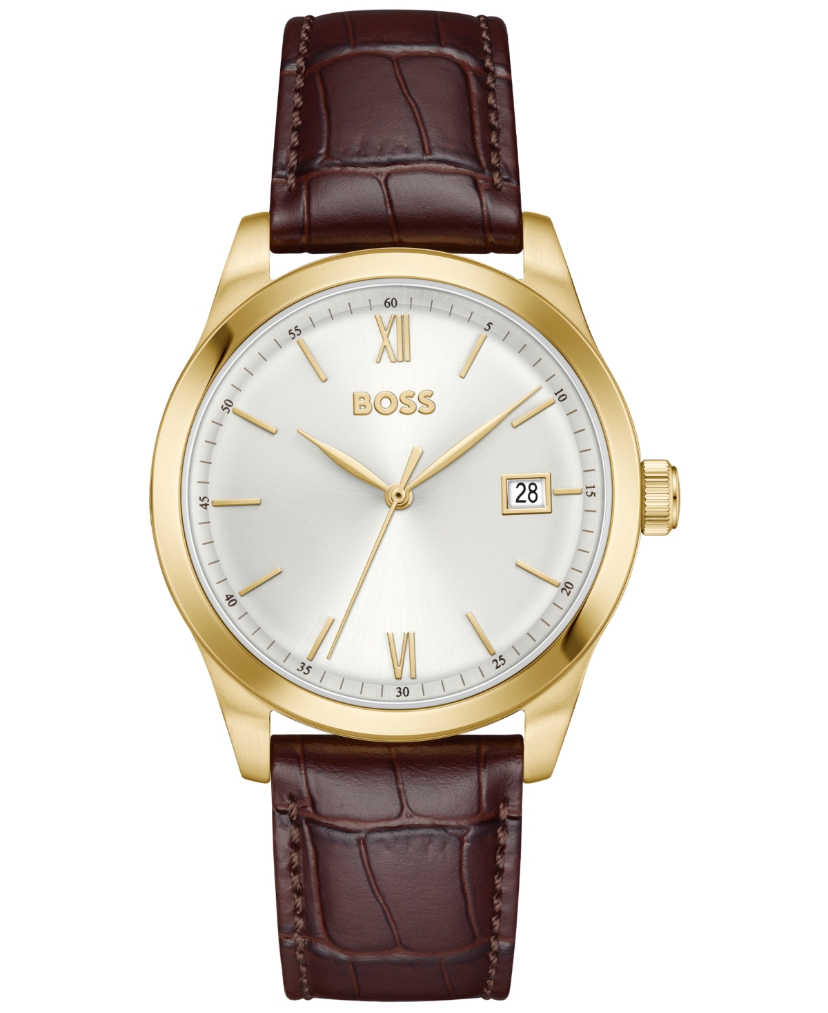 Click here for Hugo Boss Mens Langford Quartz Brown Leather Watch... prices