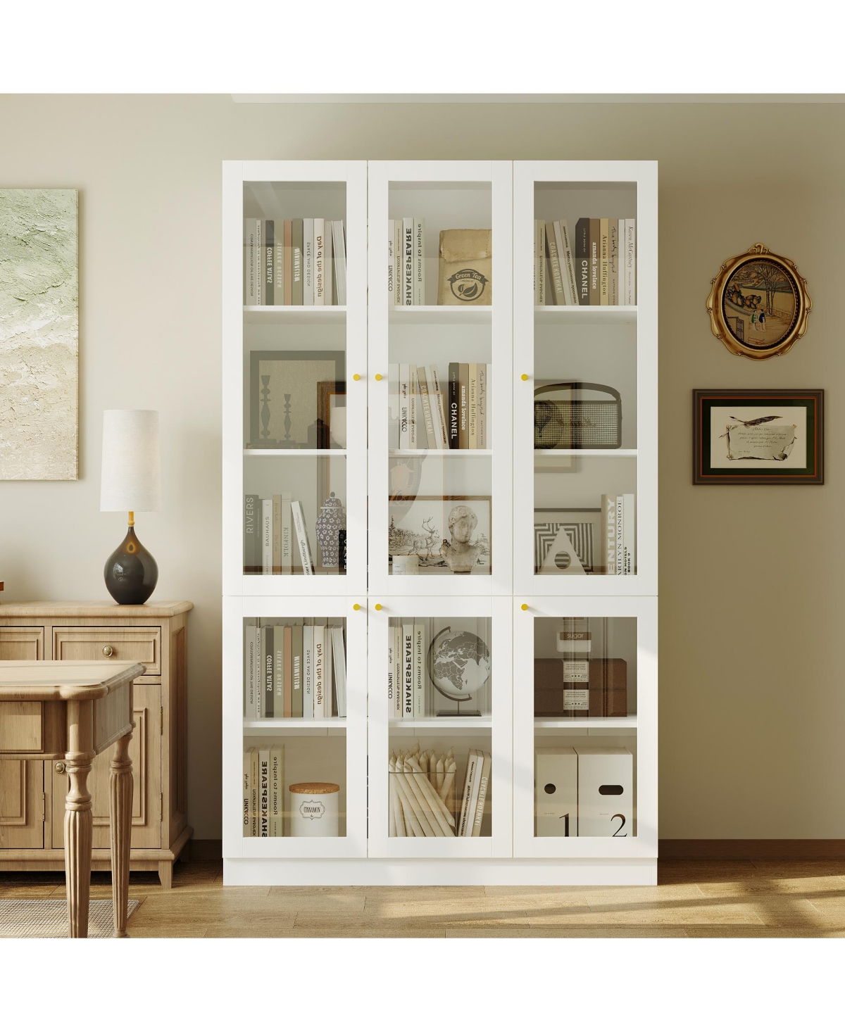 Click here for Homsee 6-Door Tall Bookcase - Modern Wooden Organi... prices