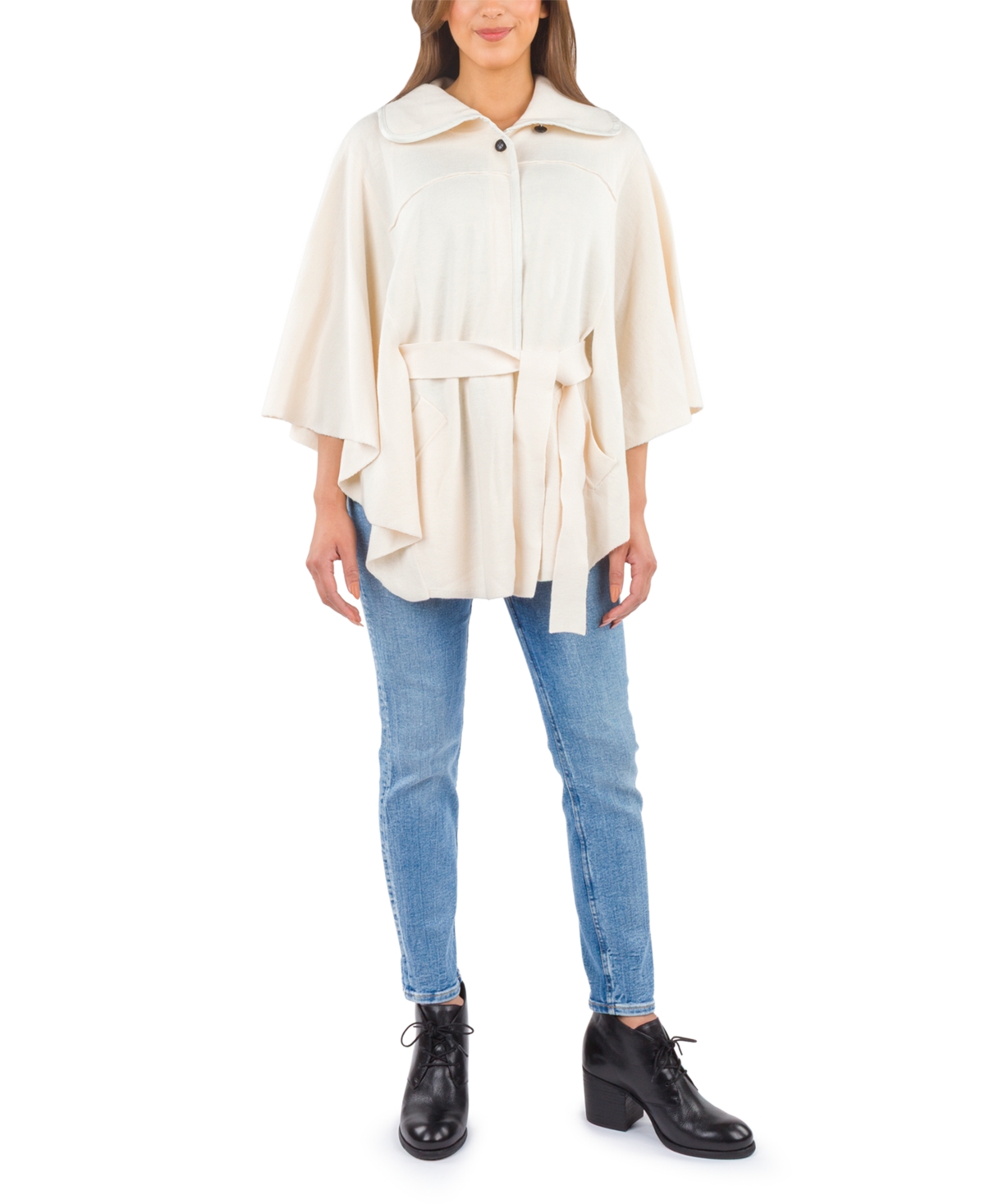 Click here for Patricia Nash Womens Self Tie Cape - Ecru prices