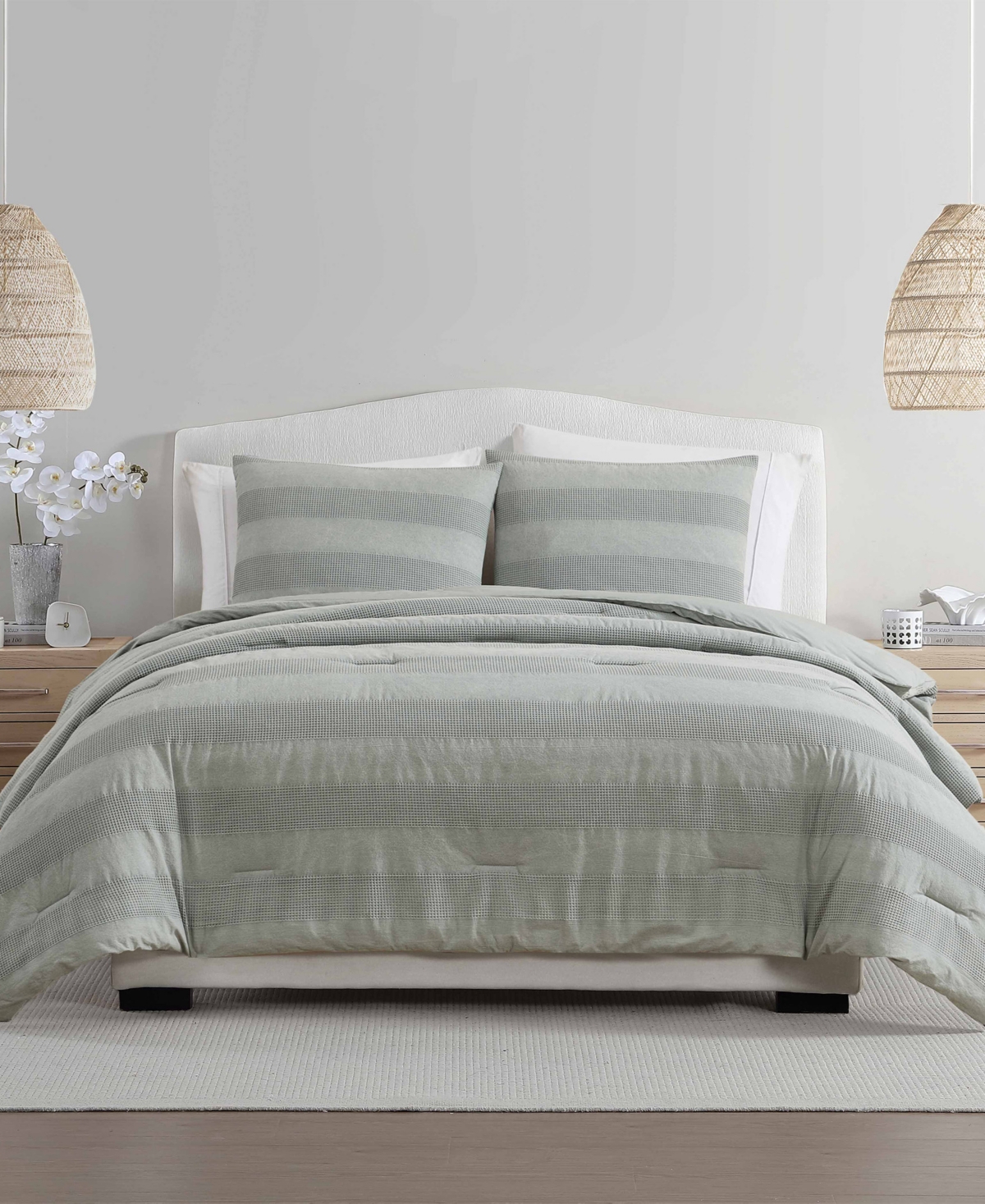 Click here for Palm Aire Harbor Waffle Stripe 3-Piece Comforter S... prices