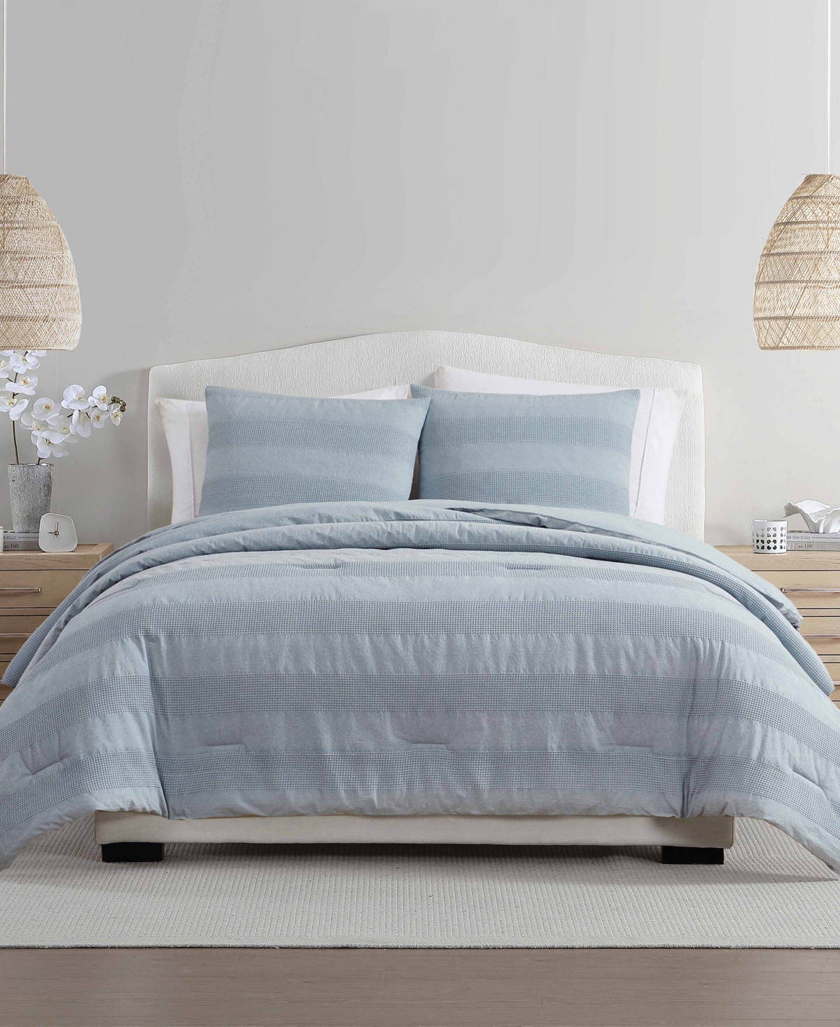 Click here for Palm Aire Harbor Waffle Stripe 3-Piece Comforter S... prices