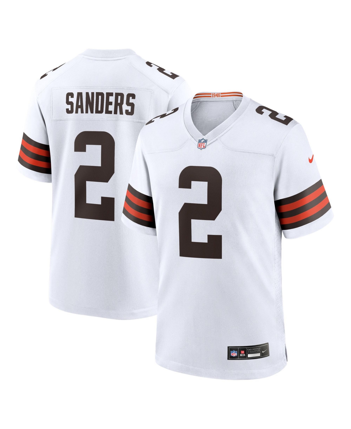 Click here for Nike Mens Shedeur Sanders White Cleveland Browns G... prices