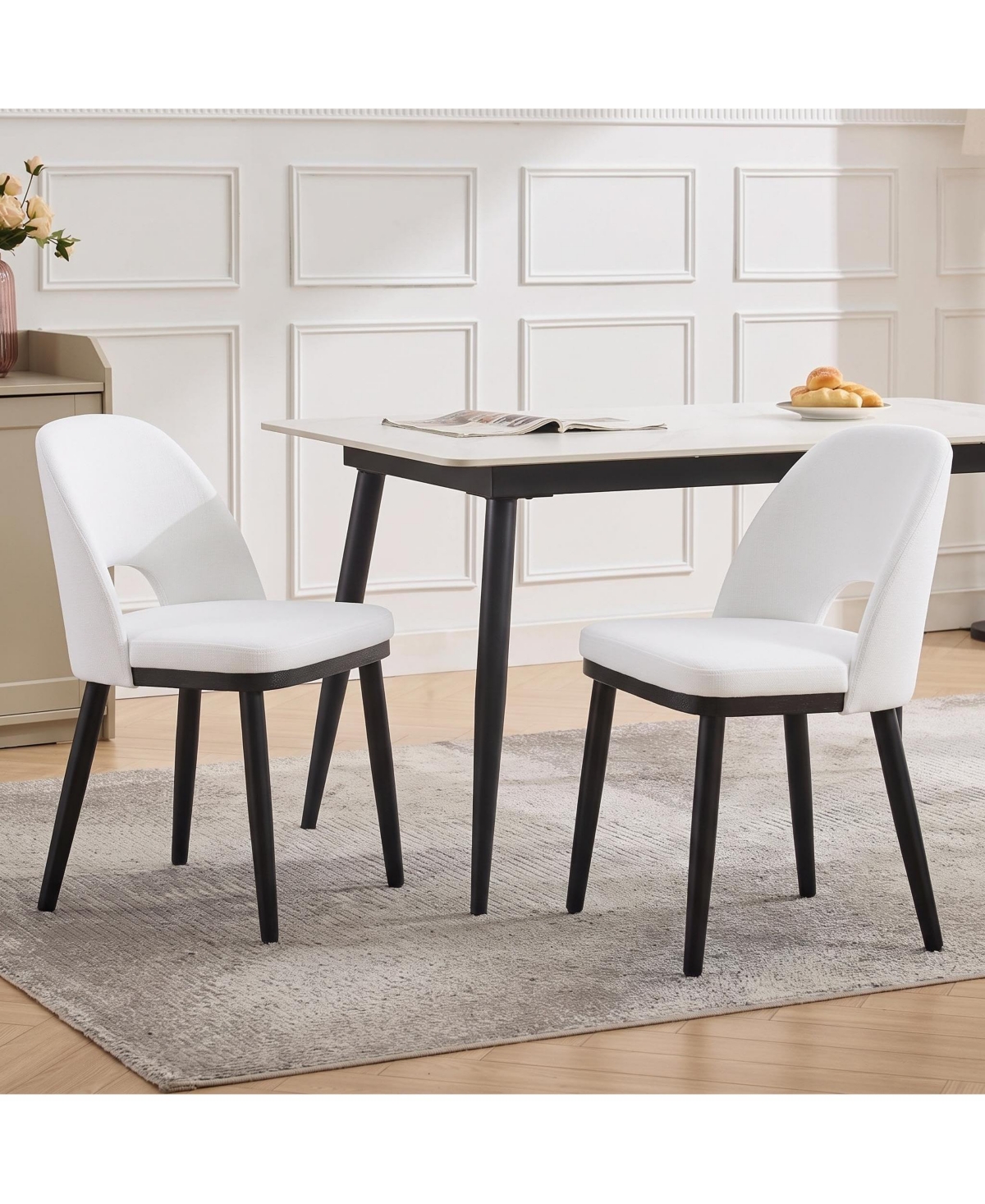 Click here for Modern Upholstered Dining Chairs Set of 2  Linen S... prices