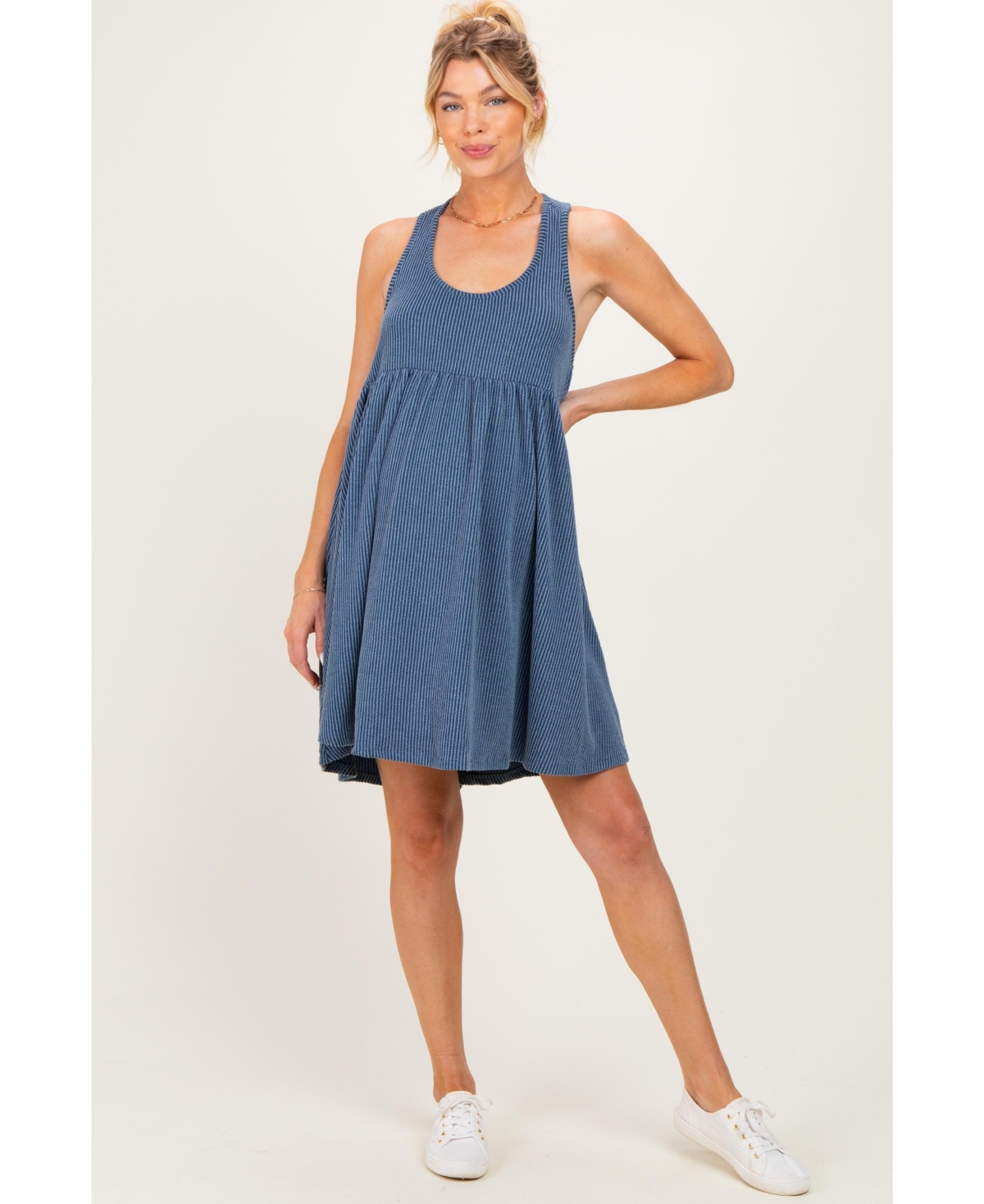 Click here for Pinkblush Charcoal Ribbed Sleeveless Open Back Mat... prices