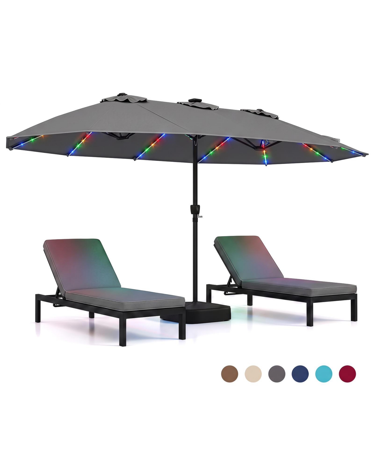 Click here for Gymax 15.5 Feet Extra-Large Patio Umbrella with Ba... prices