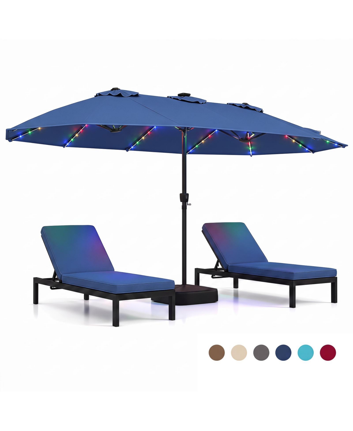 Click here for Gymax 15.5 Feet Extra-Large Patio Umbrella with Ba... prices