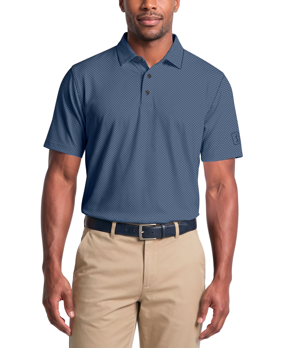 Click here for Pga Tour Mens Herringbone Jacquard Golf Polo Shirt... prices