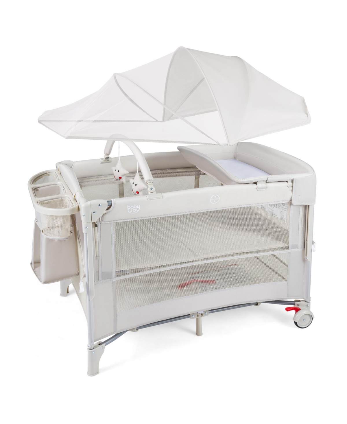 Click here for Costway Baby Bassinet Bedside Crib with Changing T... prices