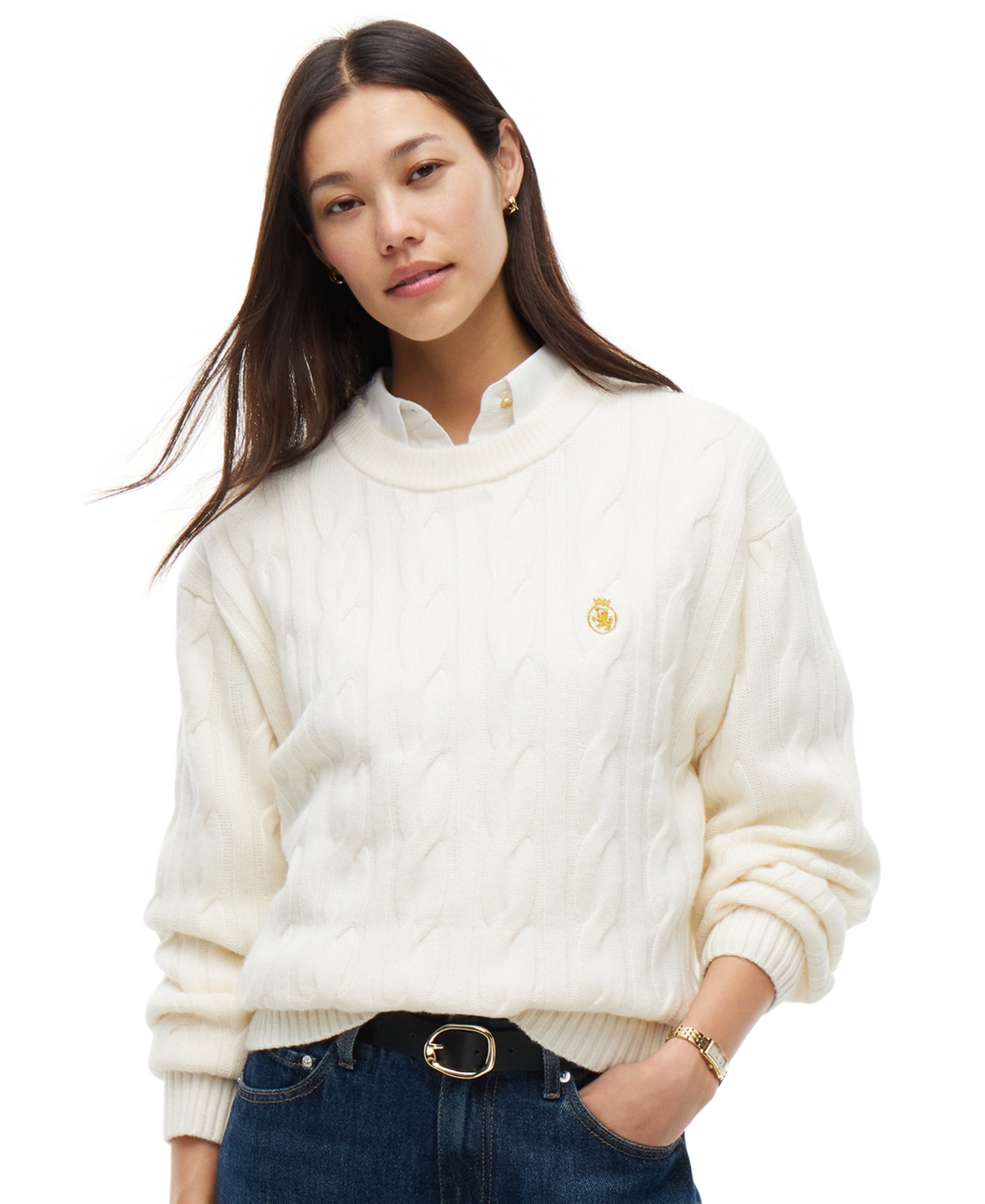 Click here for Tommy Hilfiger Womens American Icons Cable-Knit Cr... prices