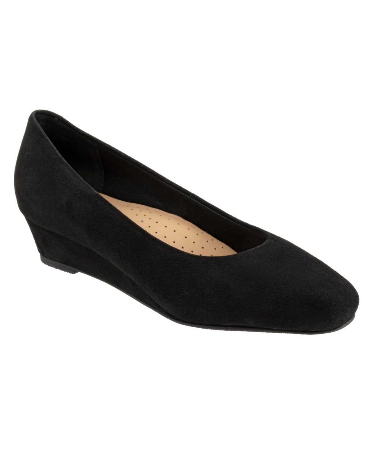 Click here for Trotters Denisse Pump - Black suede prices