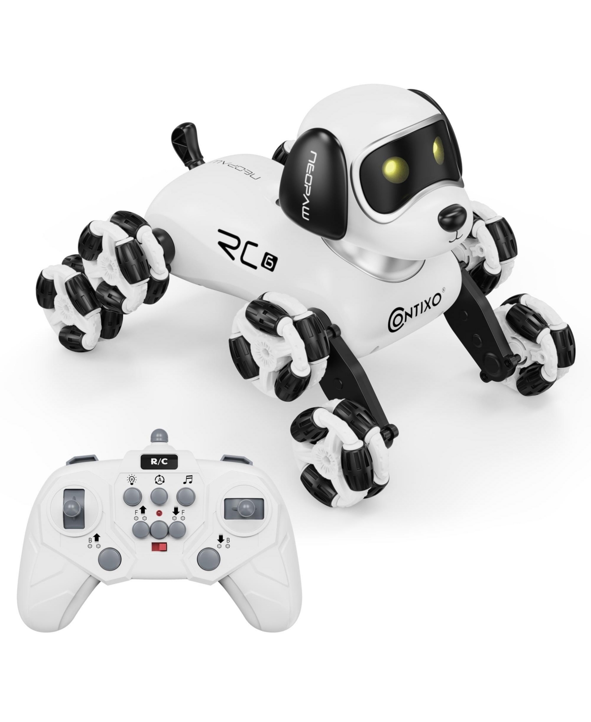 Click here for Contixo Rc6 NeoPaw 8-Wheel Led RC Robot Dog with S... prices