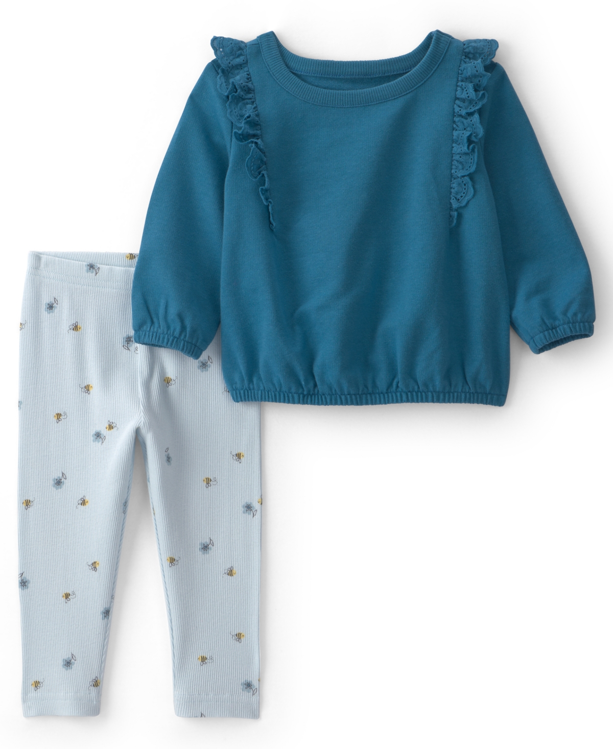 Click here for Carters Baby Girls Embroidered Ruffle French Terry... prices
