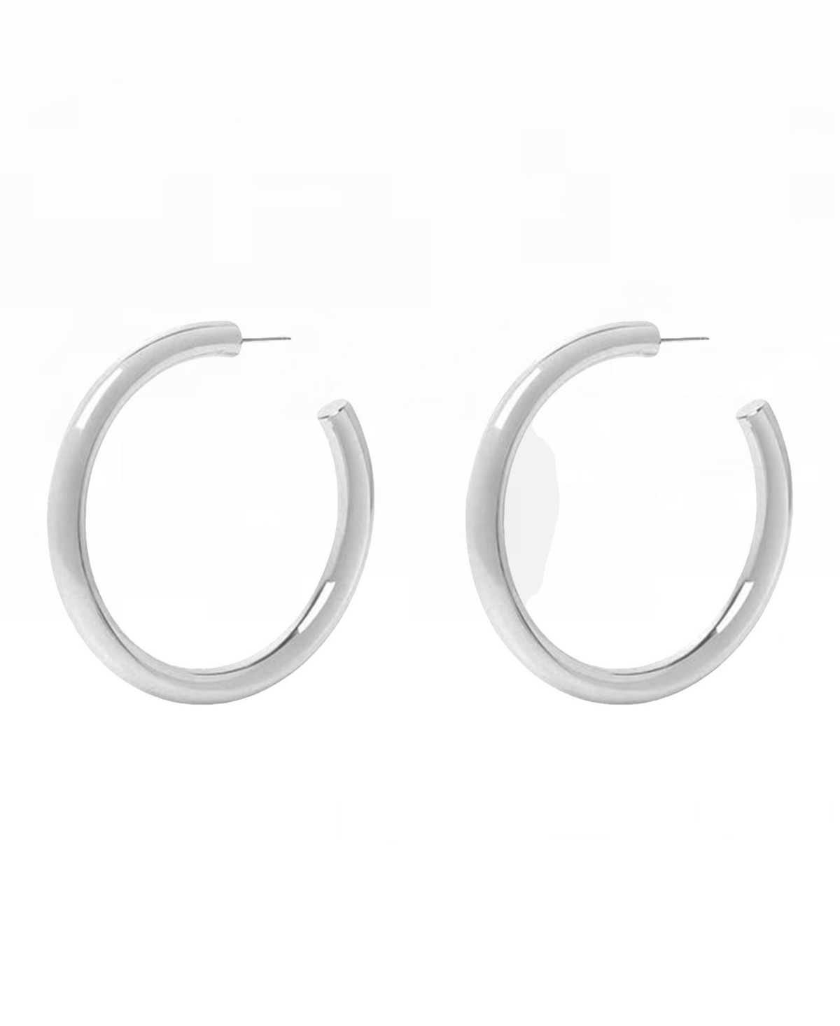 Click here for The M Jewelers Thick Hoop Earrings - Silver prices