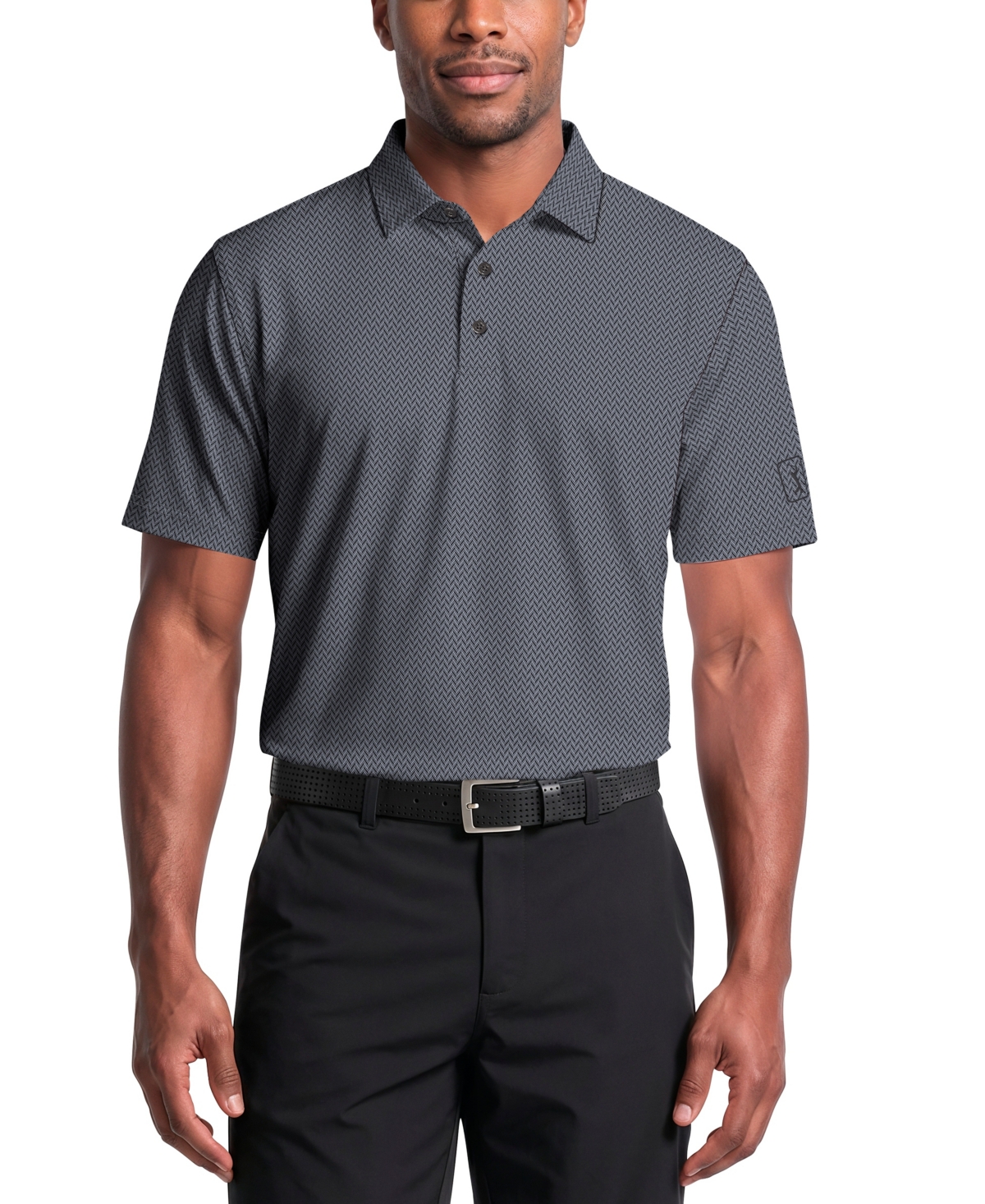 Click here for Pga Tour Mens Herringbone Jacquard Golf Polo Shirt... prices
