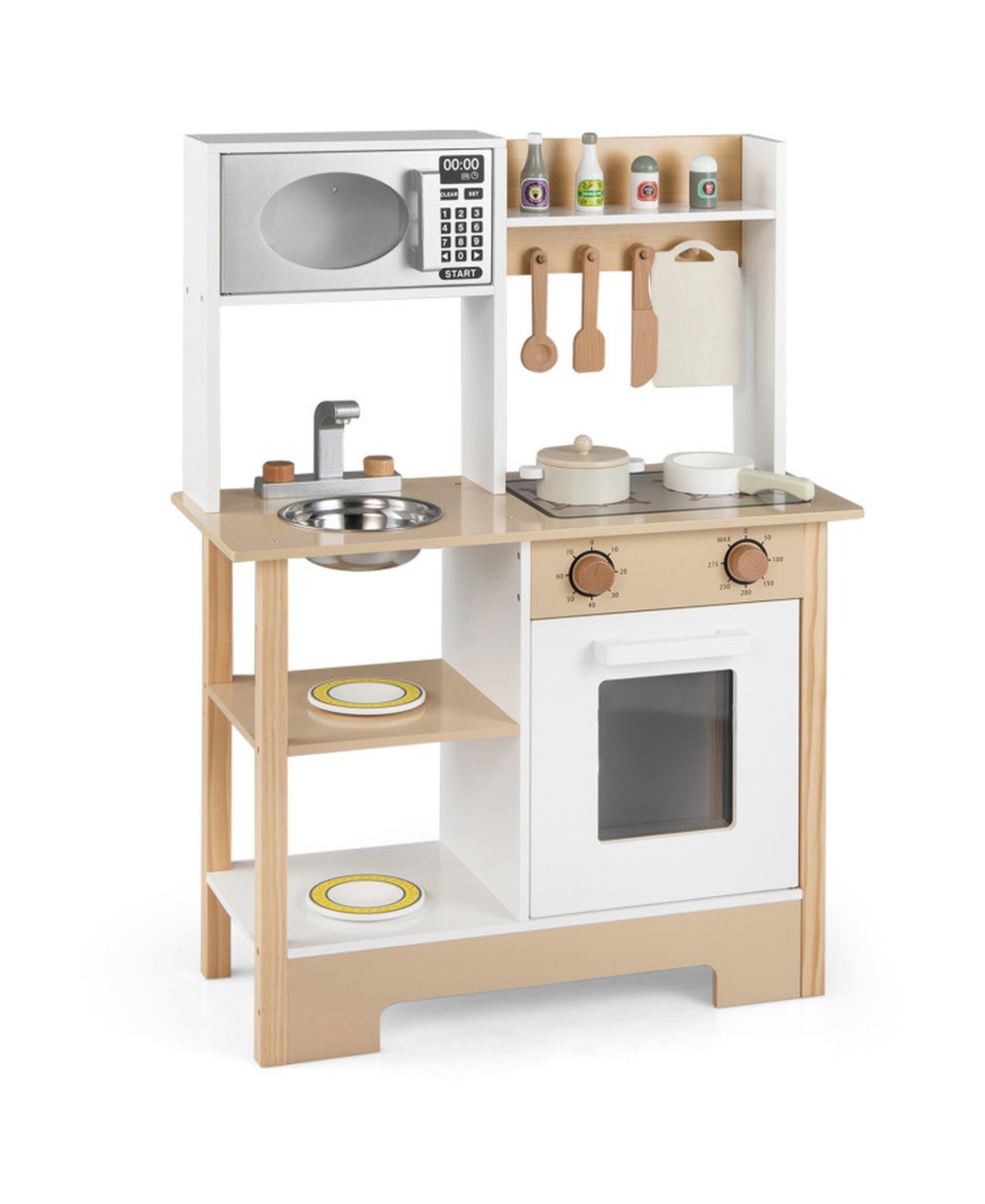 Click here for Sugift Wooden Toy Kitchen Playset with Built-In Ch... prices