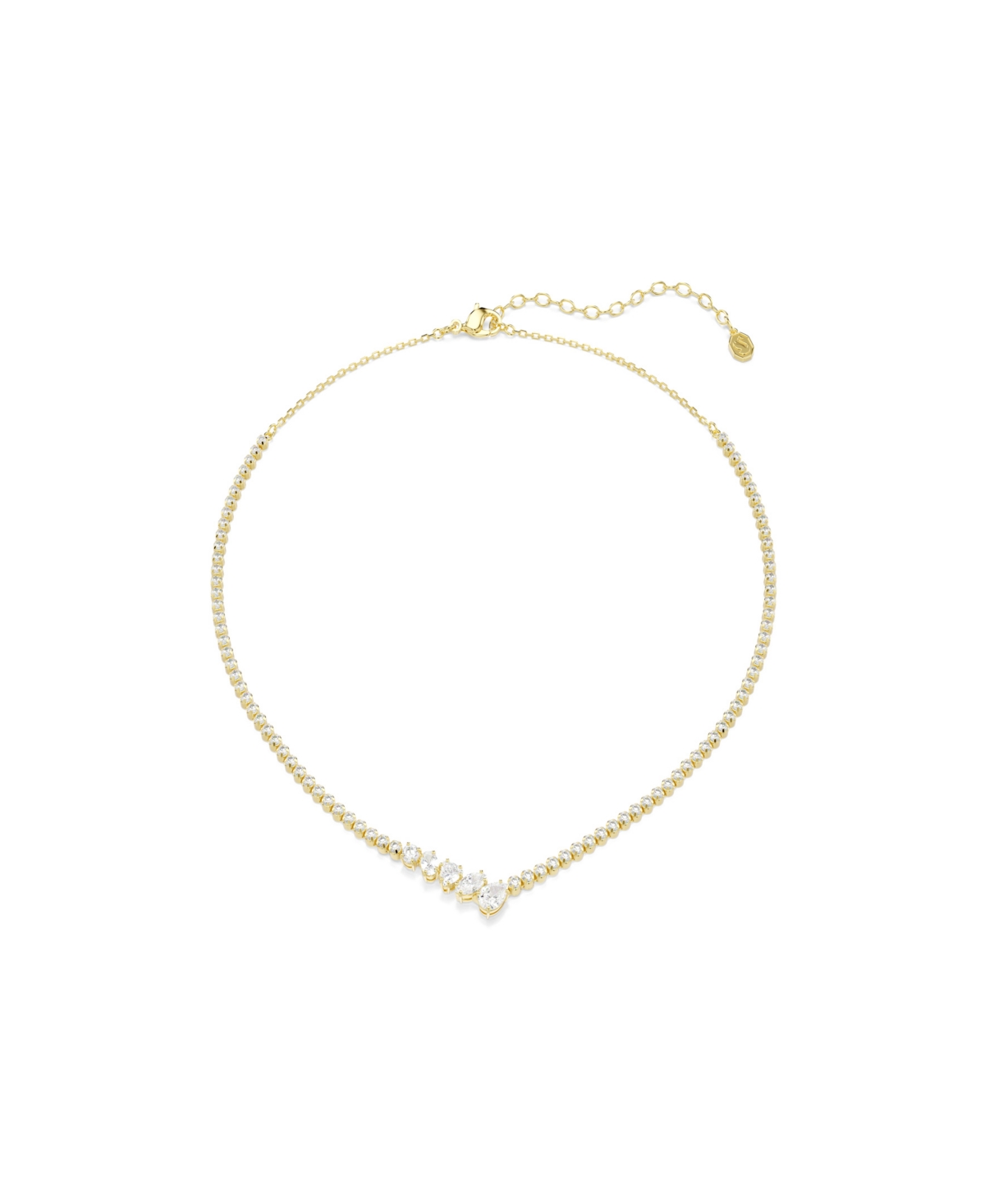 Click here for Swarovski Gold-Tone Plated White Crystal Necklace... prices