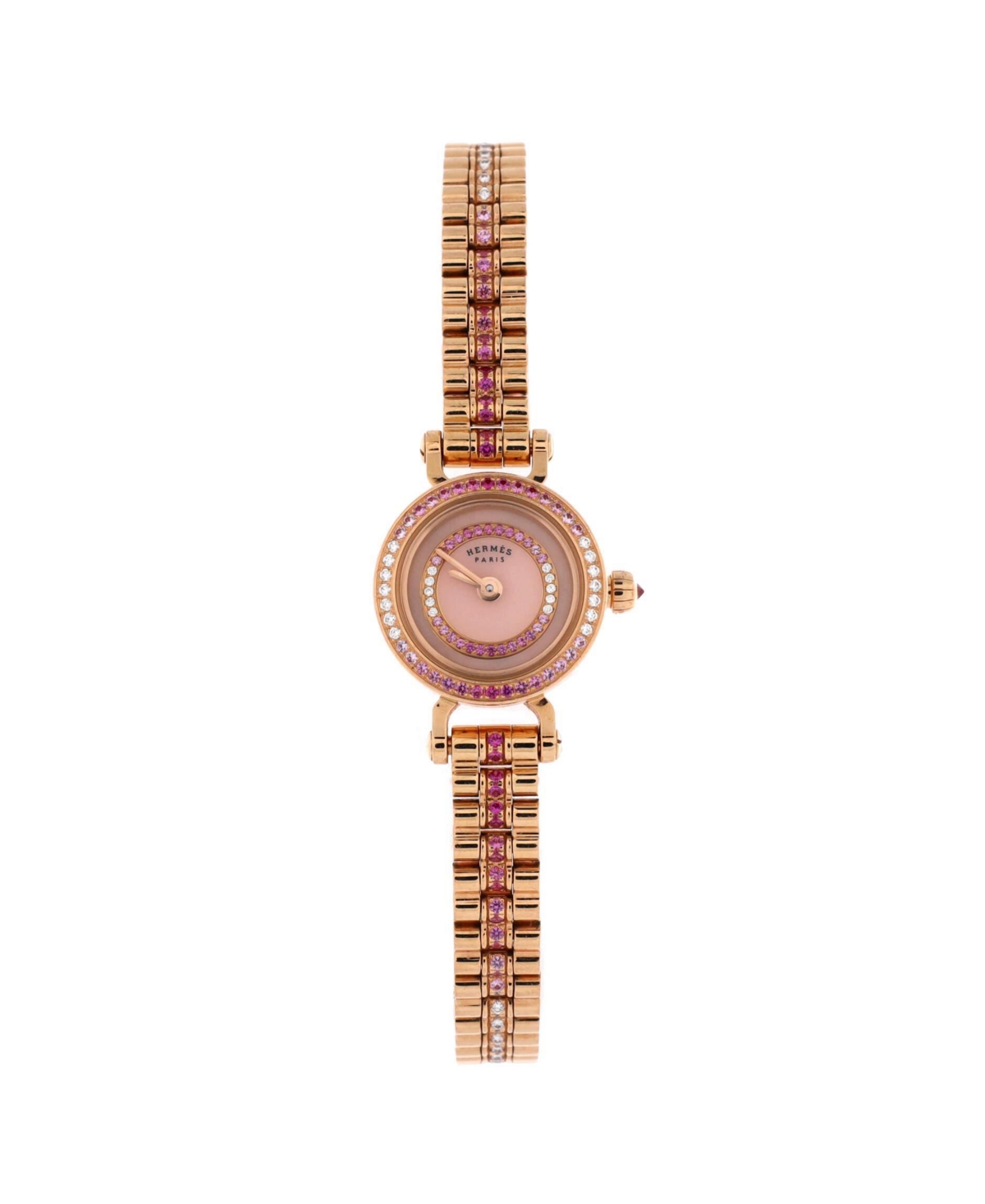 Click here for Pre-Owned Hermes Faubourg Quartz Watch in Rose Gol... prices