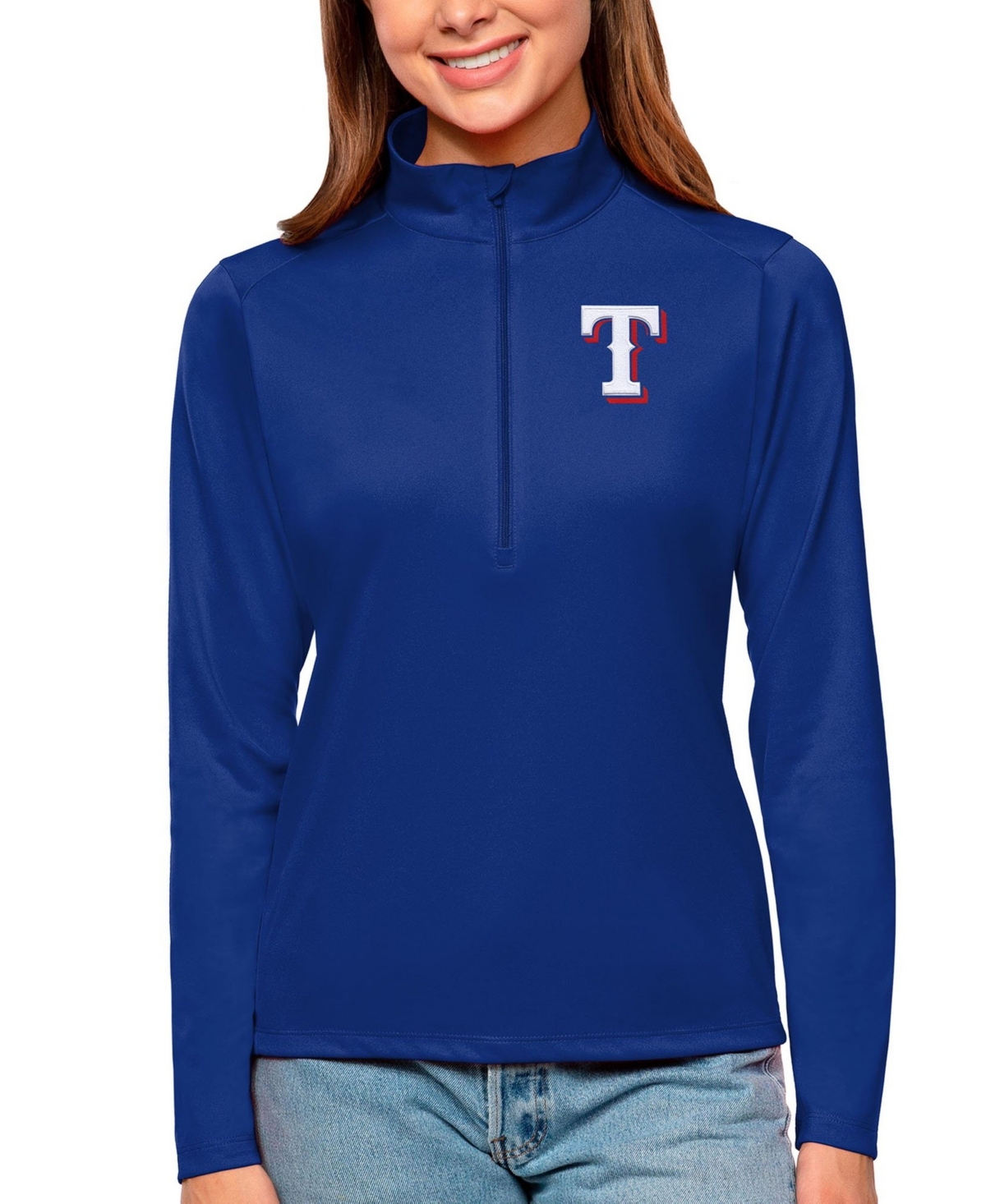 Click here for Antigua Womens Royal Texas Rangers Tribute Quarter... prices