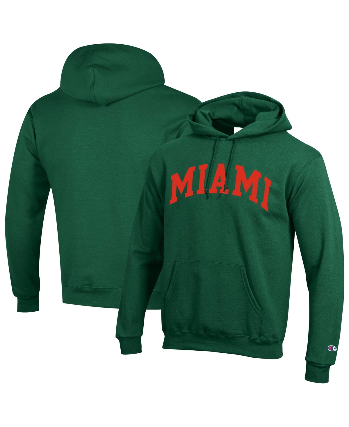Click here for Champion Mens Green Miami Hurricanes Basic Arch Fl... prices