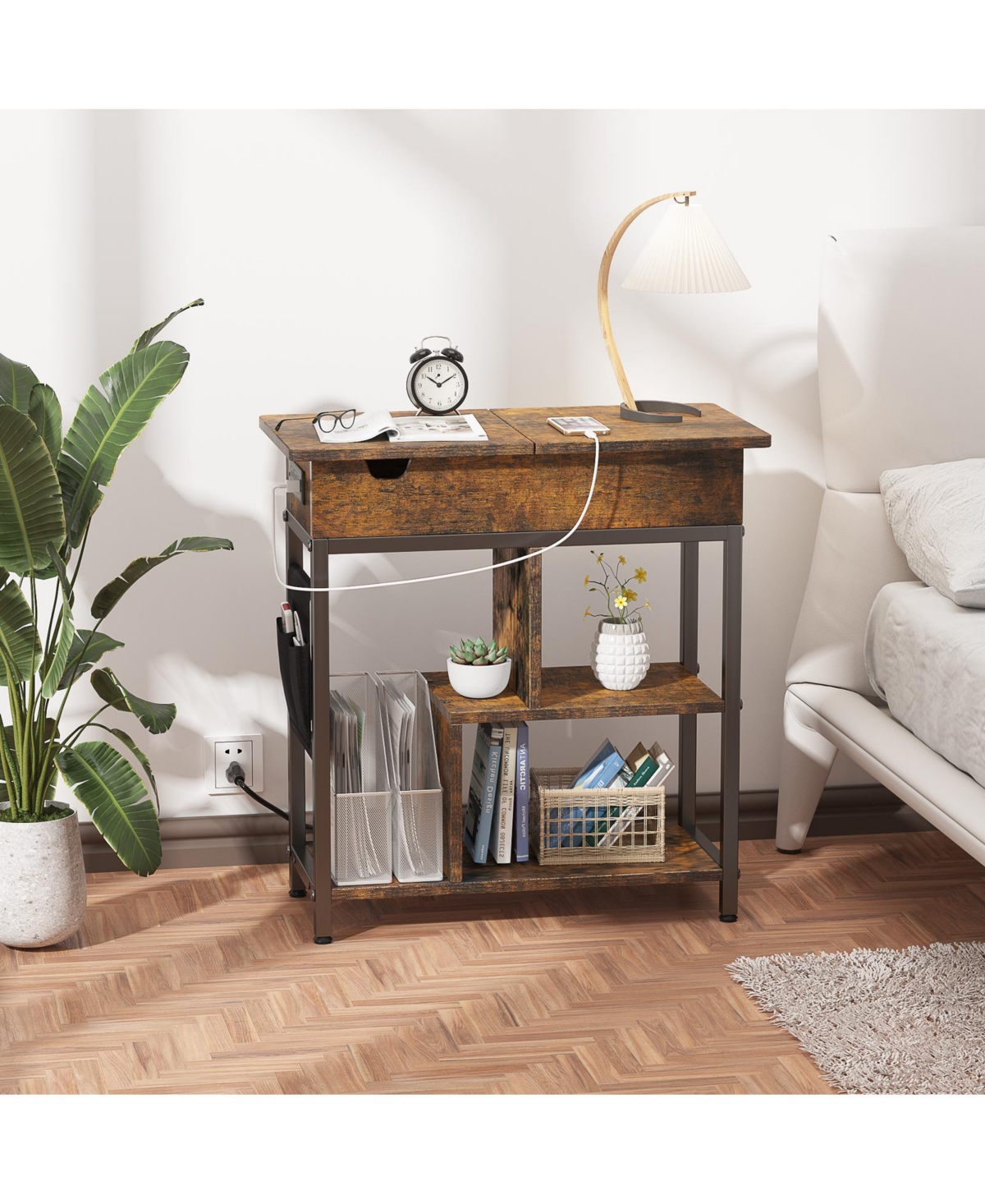 Click here for Narrow End Table with Charging Station and Turnove... prices